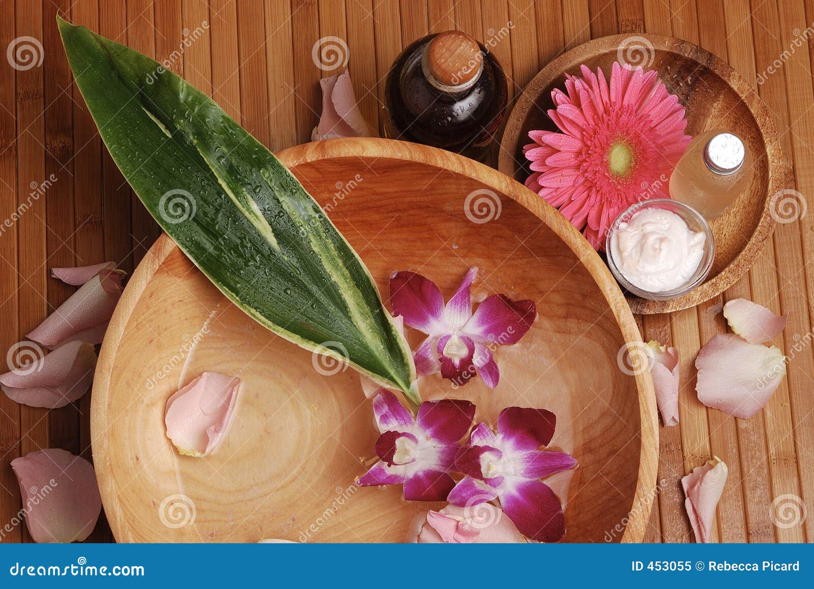 Bamboo Spa stock image. Image of herbal, towel, organic - 453055