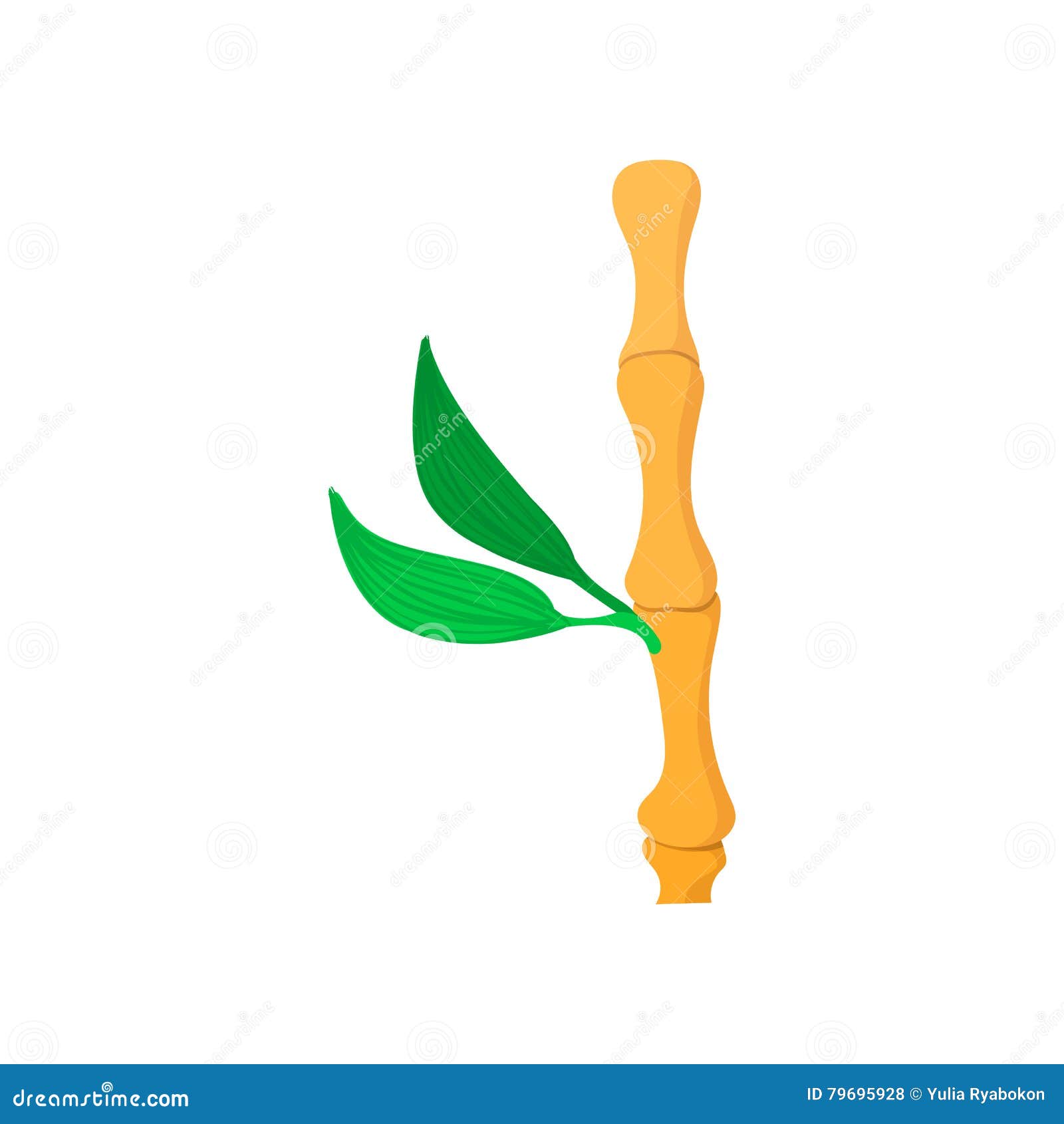 Bamboo Stem Cartoon Icon Vector Illustration | CartoonDealer.com #79695928