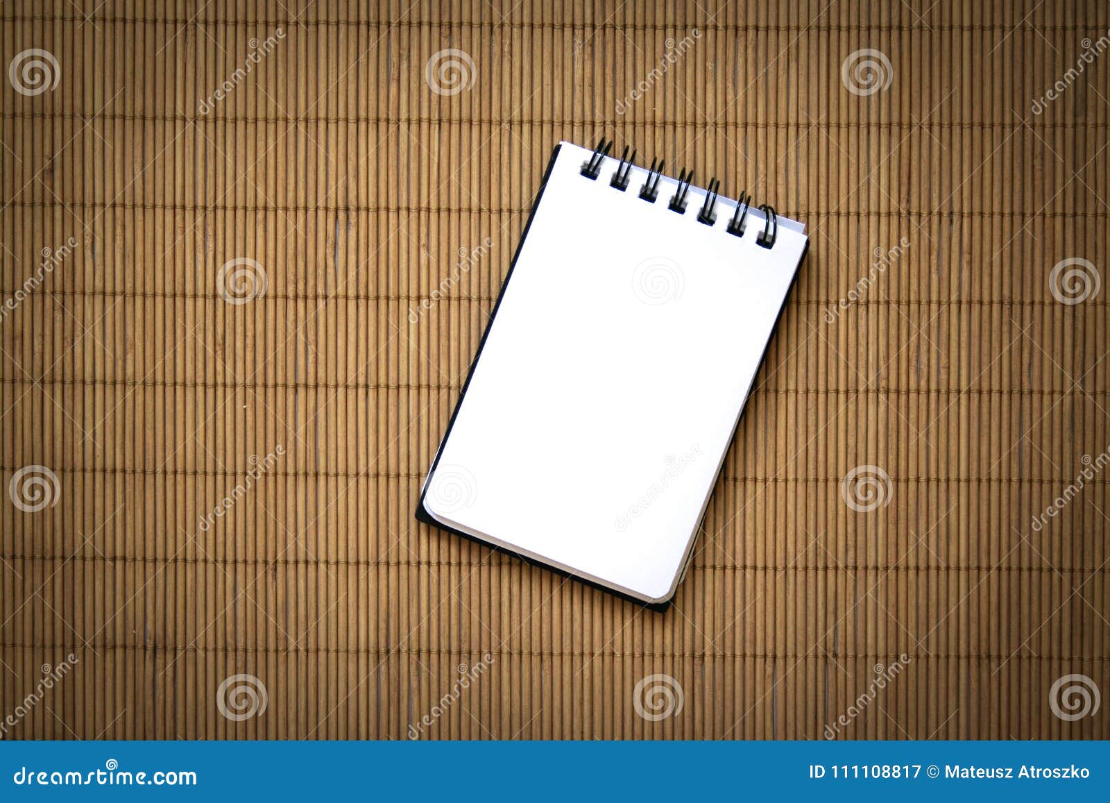Bamboo Sticks Texture Abstract Background with Blank Circular Notepad ...