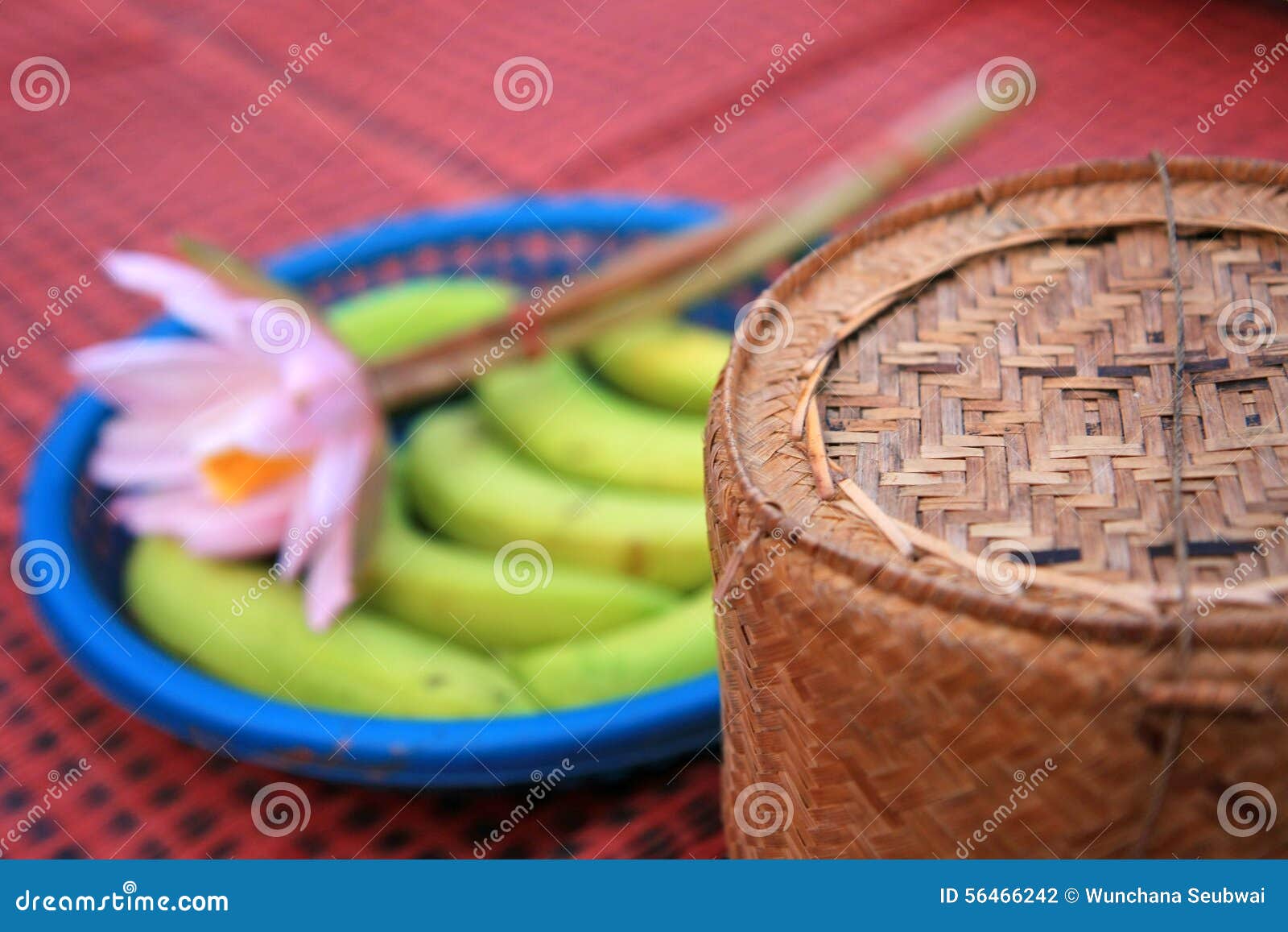 Bamboo Sticky Rice Container Stock Photo - Image of kitchenware ...