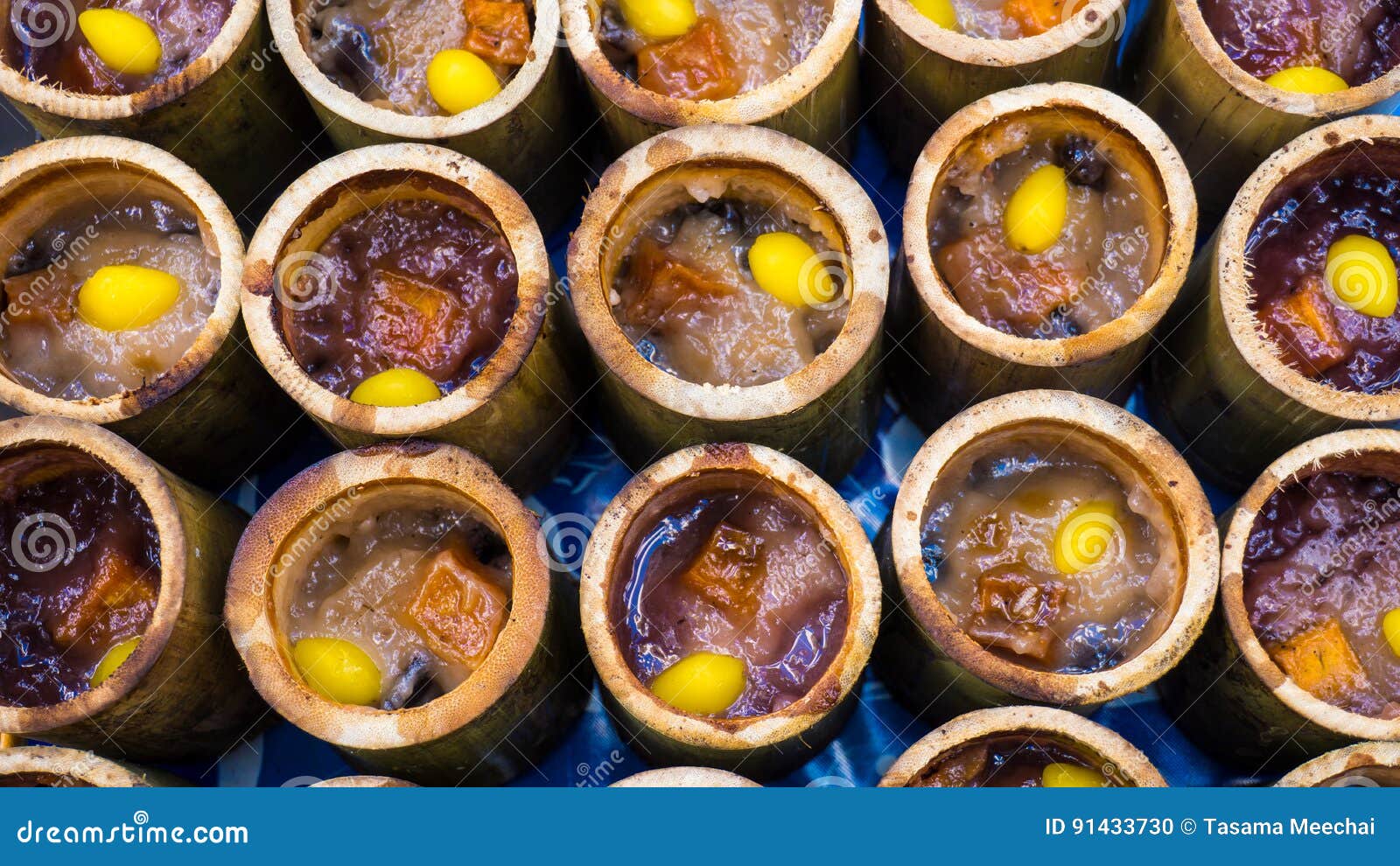 Bamboo Sticky Rice stock photo. Image of local, delicious - 91433730