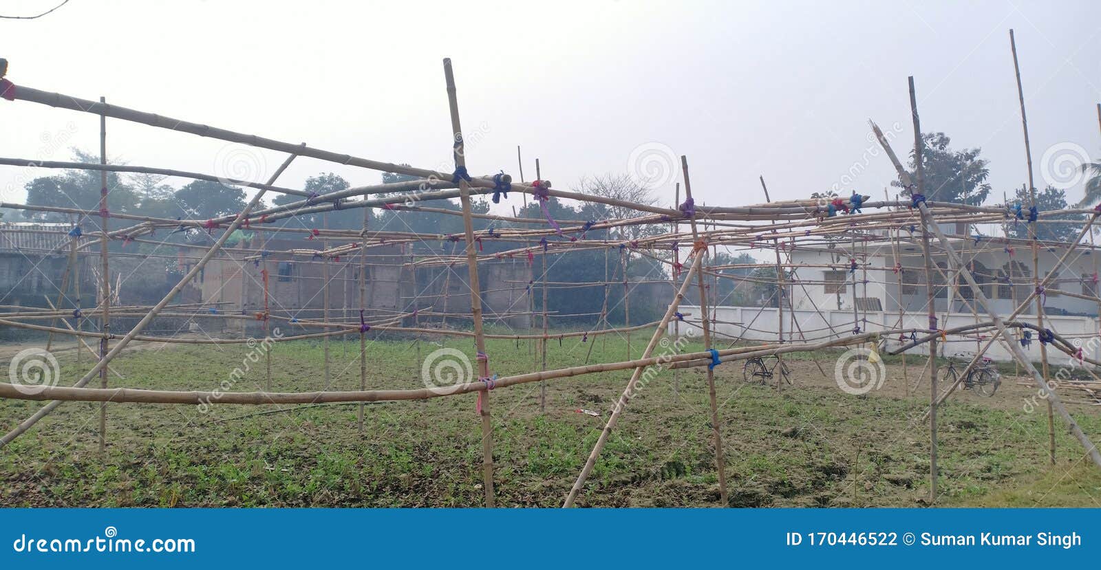 Bamboo Structure for Rasleela Program in Navkarhi Madhubani Bihar India ...