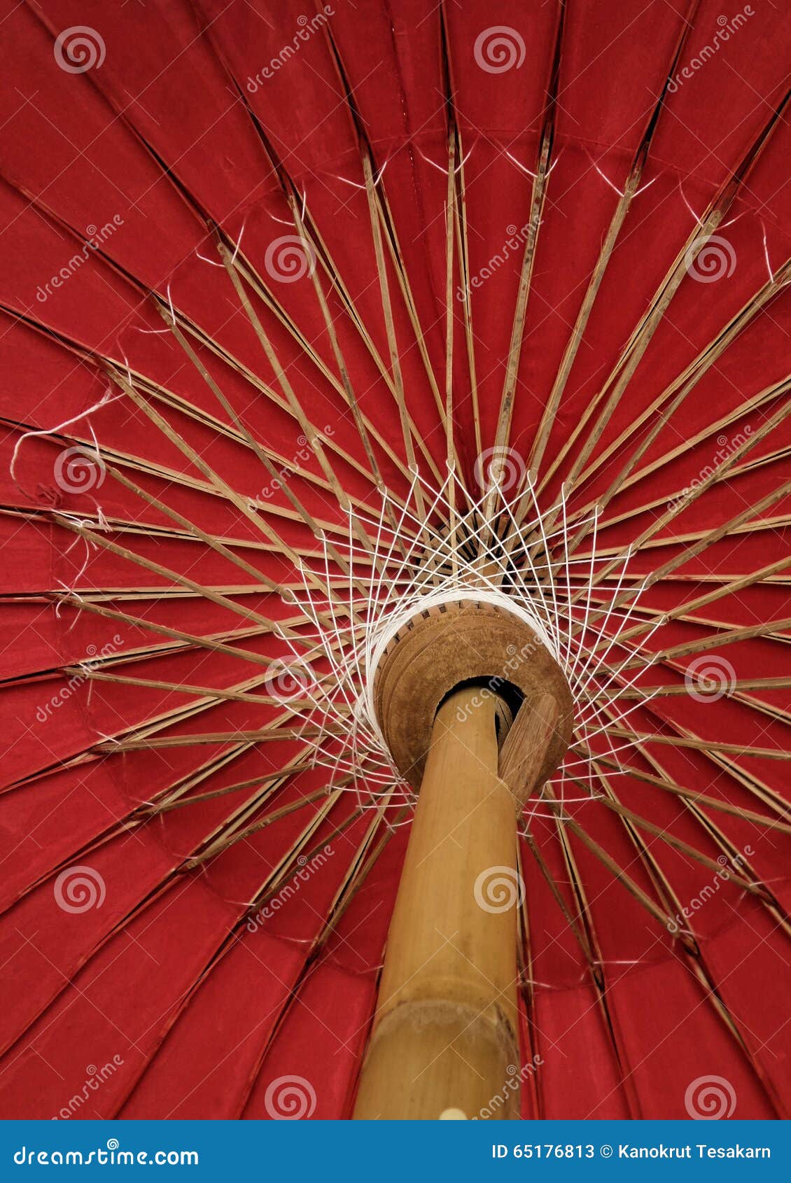 Bamboo Structure of an Umbrella Stock Image - Image of bamboo, umbrella ...