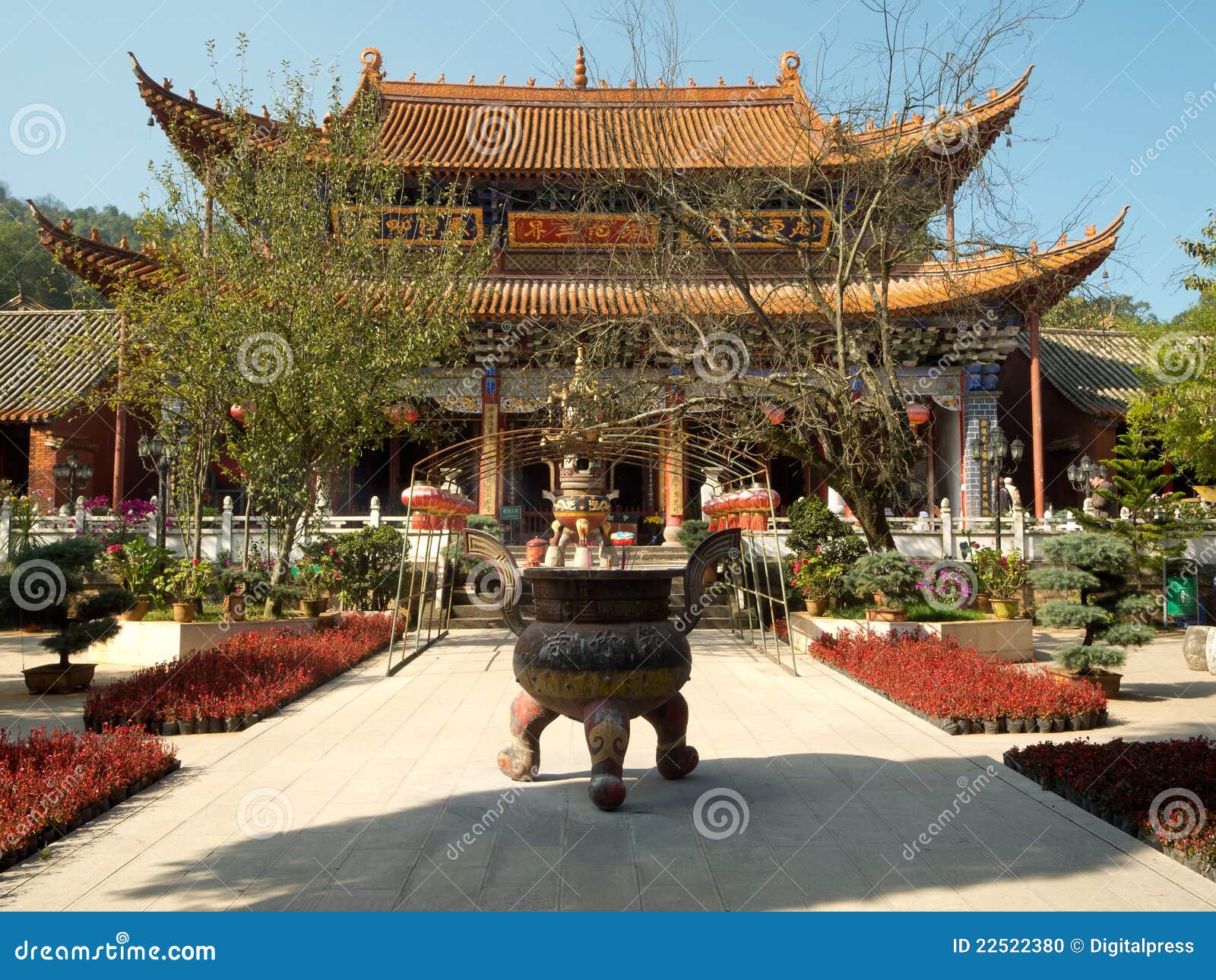 Bamboo Temple at Kunming, China Stock Photo - Image of architecture ...
