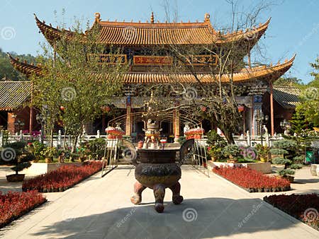 Bamboo Temple at Kunming, China Stock Photo - Image of architecture ...