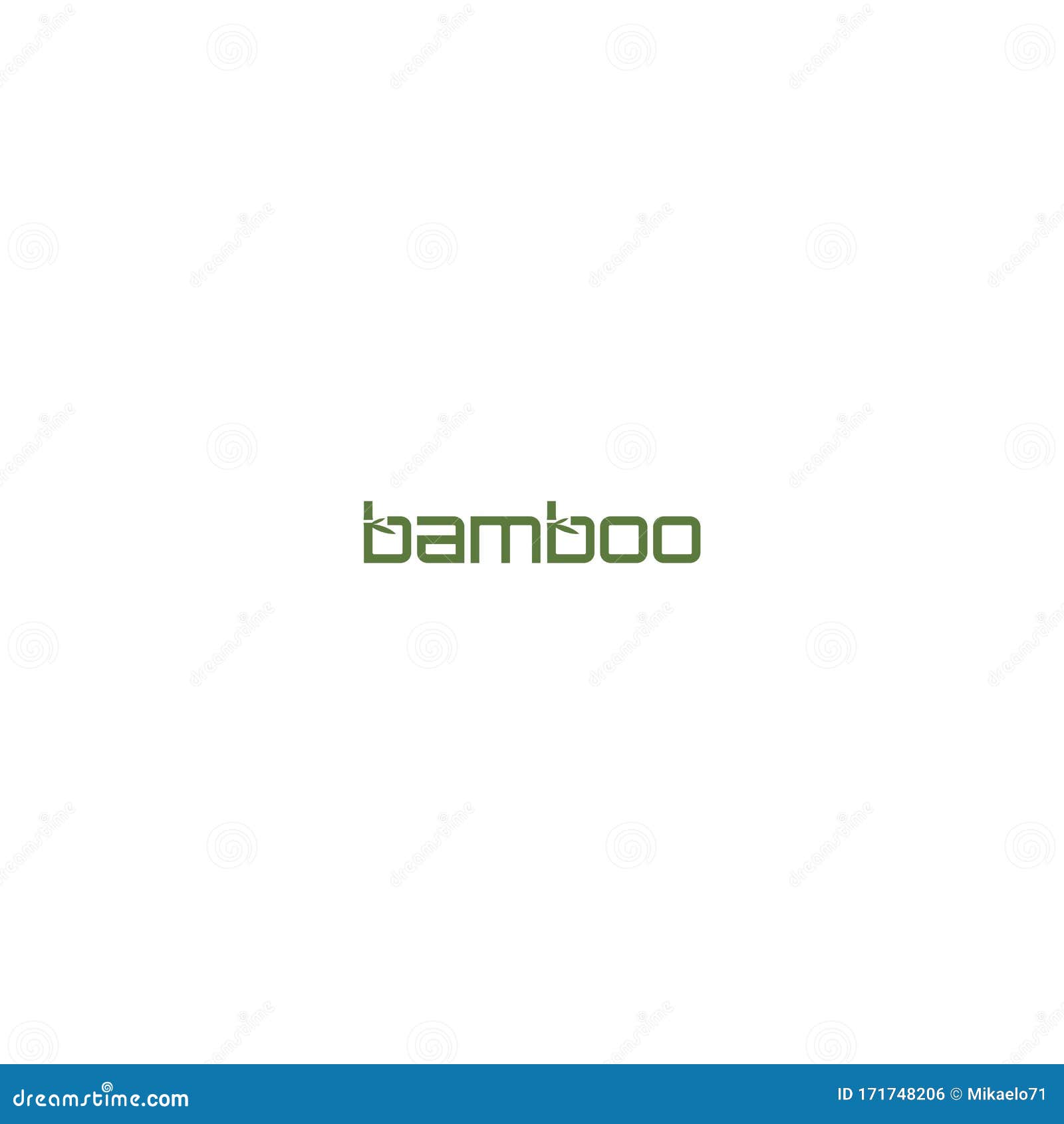 Typography Bamboo Logo Design Stock Vector - Illustration of east ...