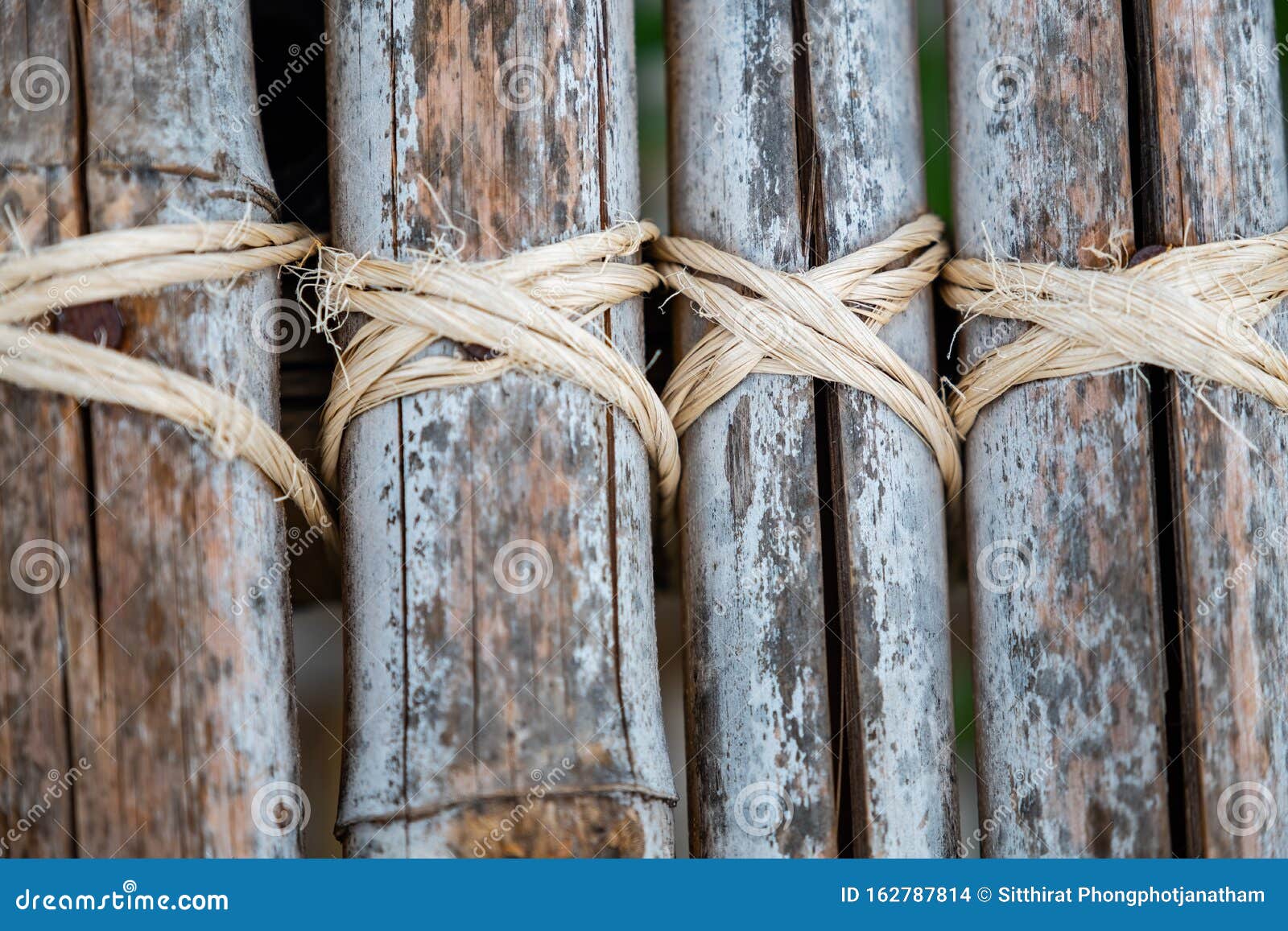 Bamboo Tie with Rope Background Stock Photo - Image of plant, nautical ...