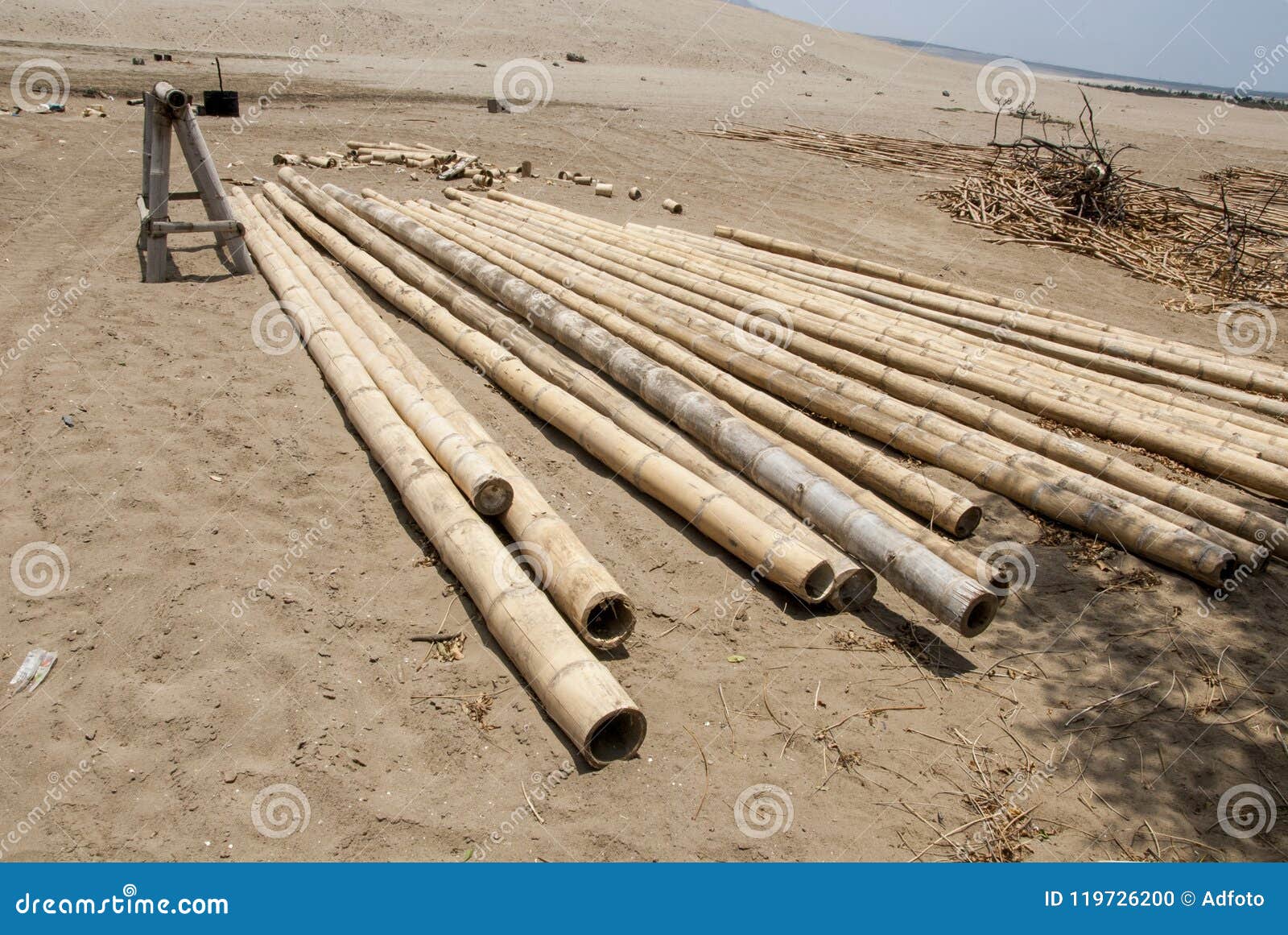 Bamboo Timber Construction Material - Peru Stock Photo - Image of ...