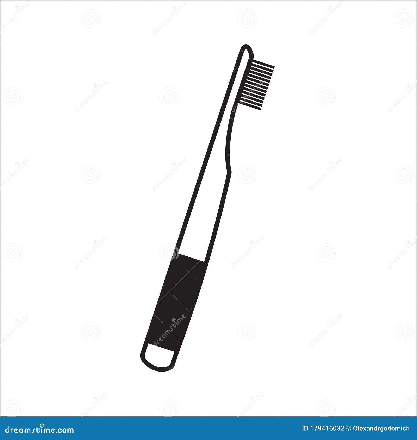 Bamboo Toothbrush Icon. White Background. Flat Style Stock Vector ...