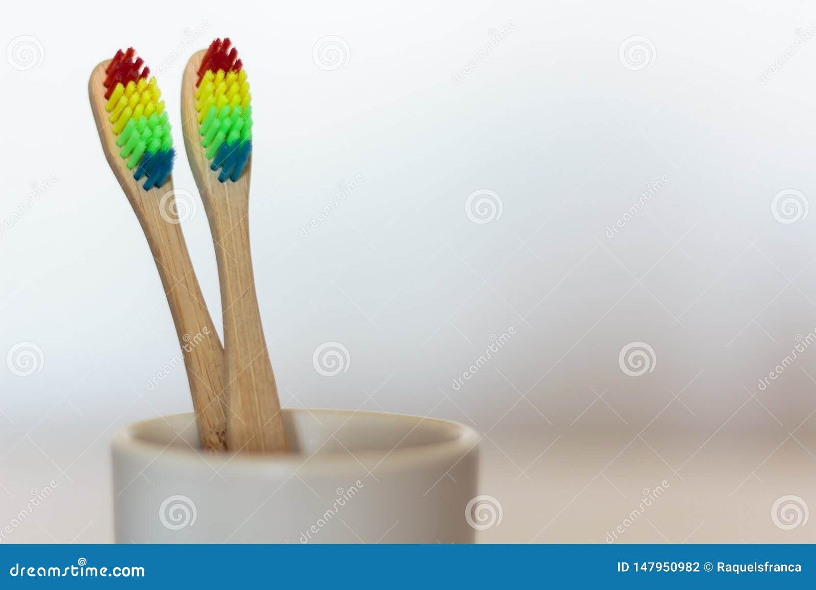 Bamboo Toothbrush with Lgbt Rainbow Colors Stock Photo - Image of ...
