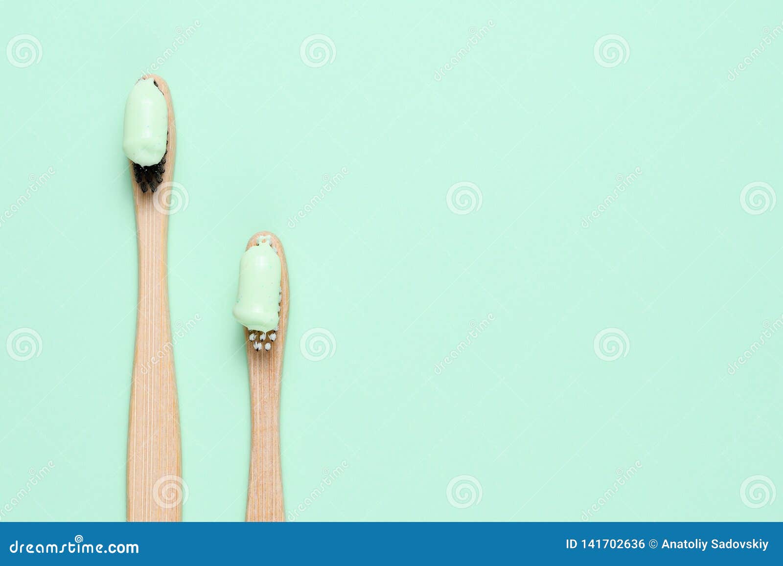 Bamboo Toothbrushes with Natural Toothpaste Stock Photo - Image of ...
