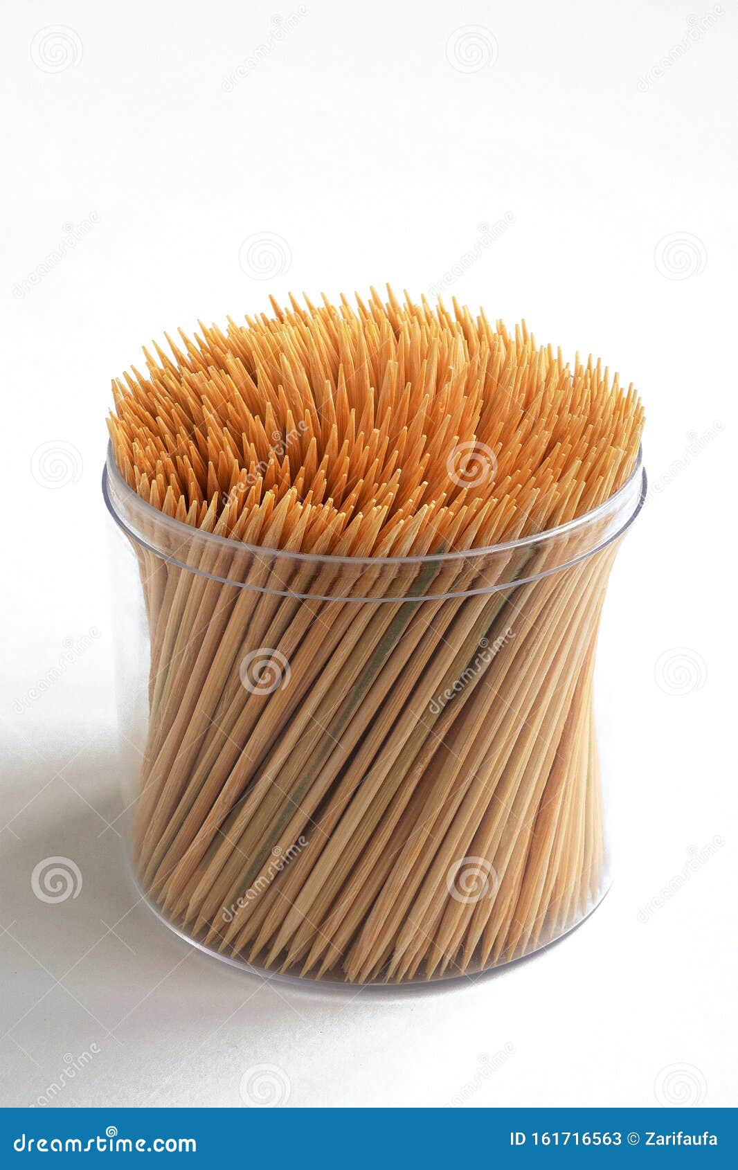 Toothpicks In Plastic Containers On A Blue Background Royalty-Free ...