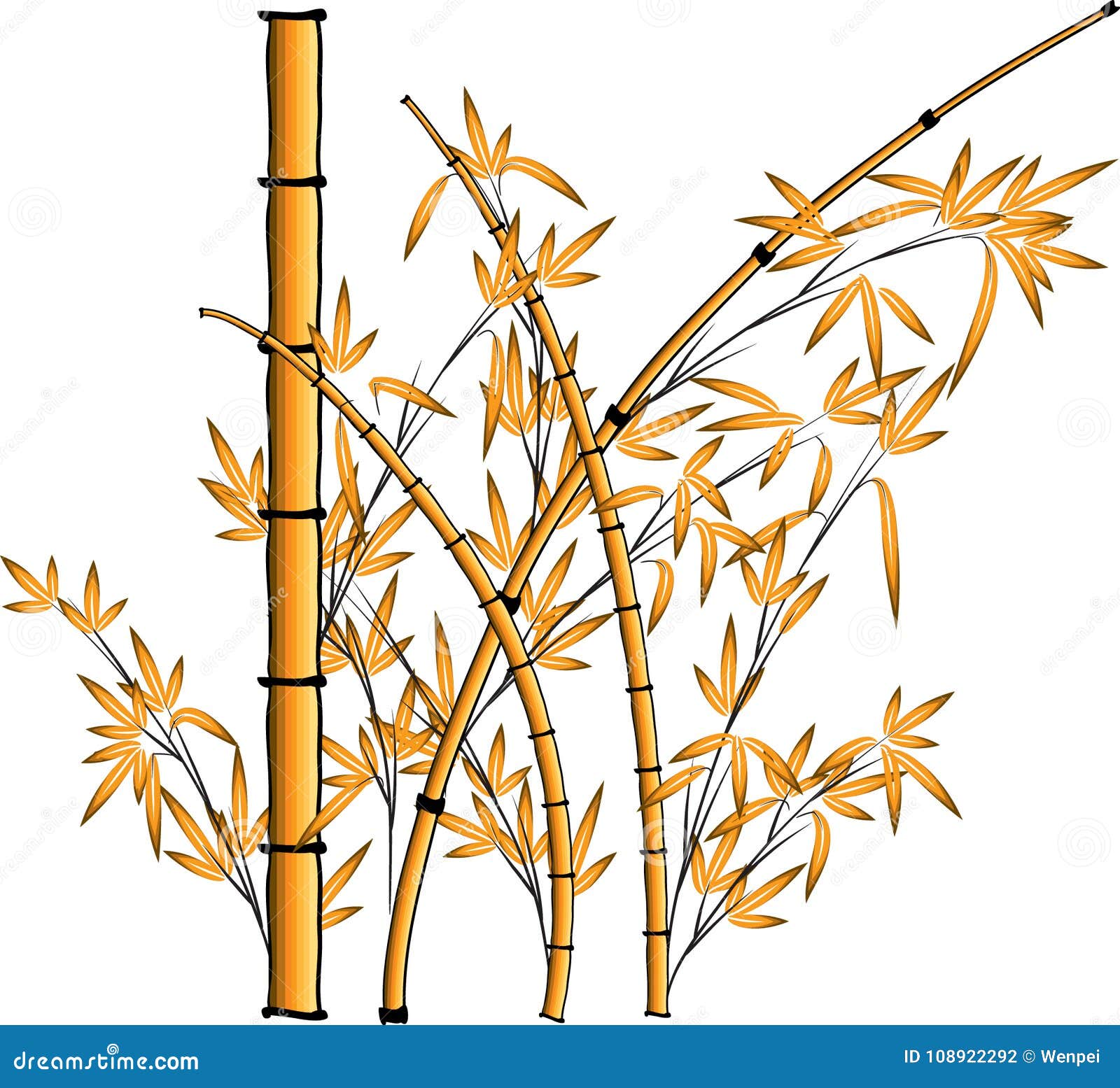Bamboo tree design vector editorial photography. Illustration of woman ...