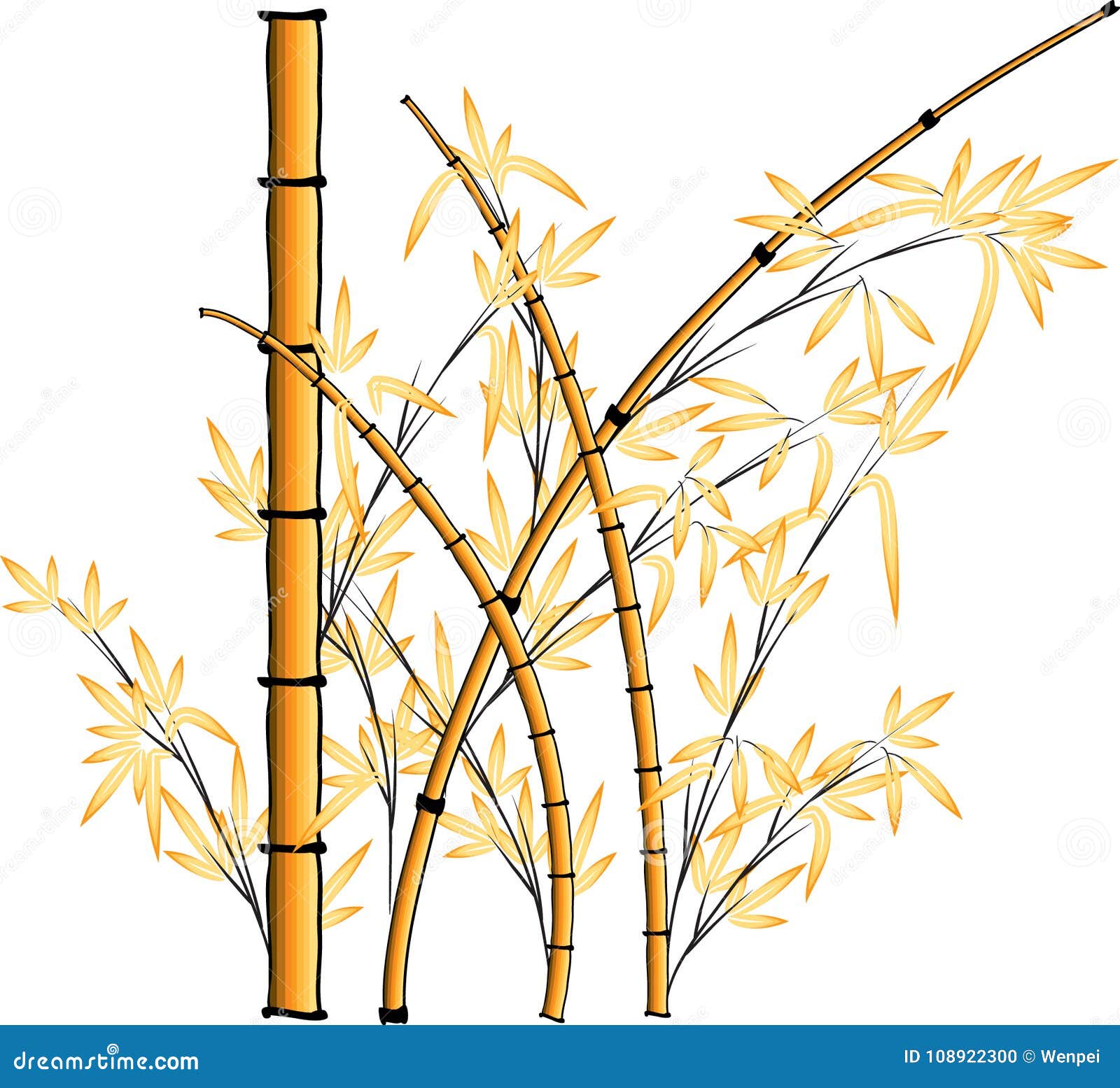 Bamboo tree design vector stock vector. Illustration of vector - 108922300