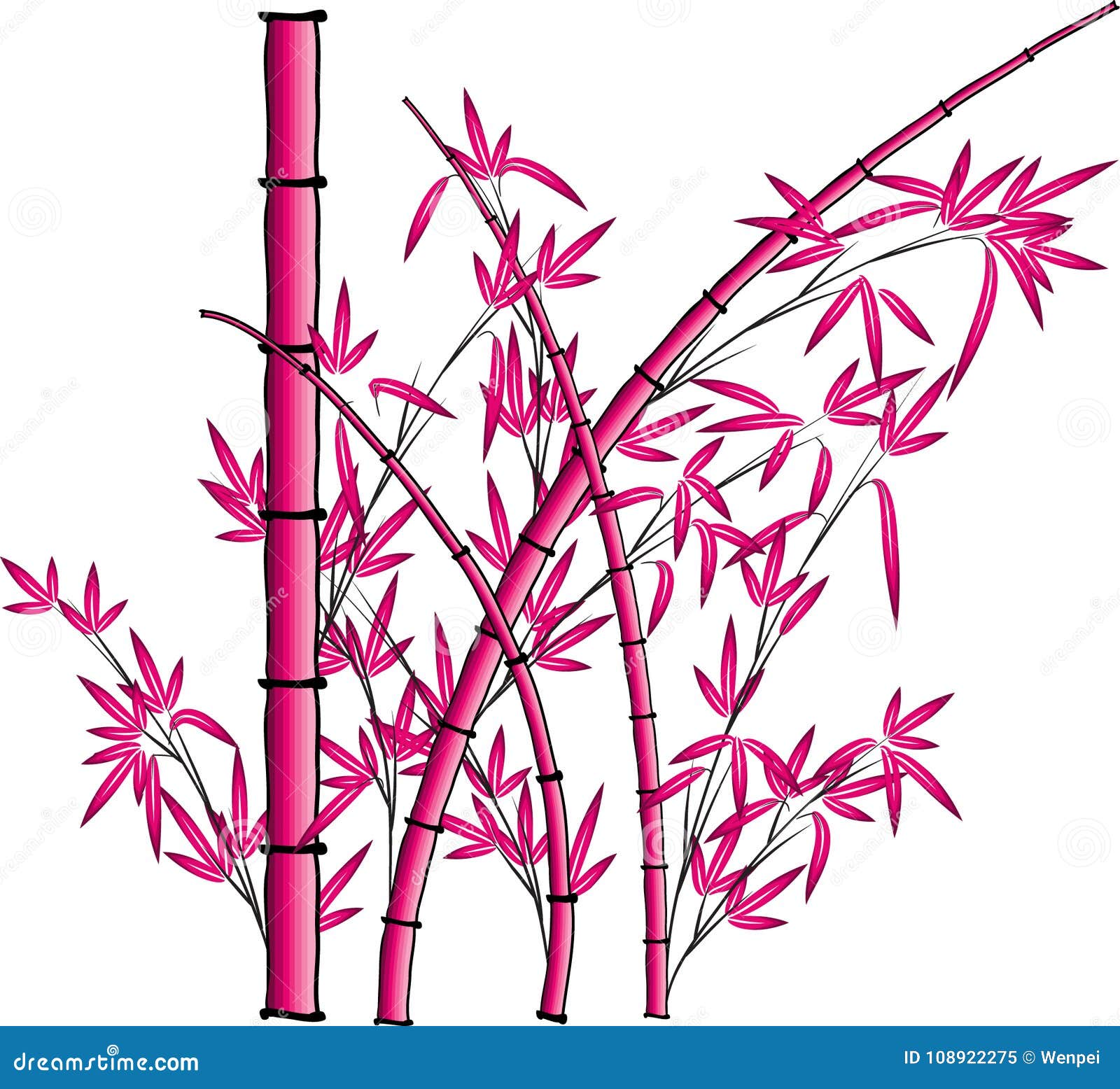 Bamboo tree design vector editorial image. Illustration of girl - 108922275