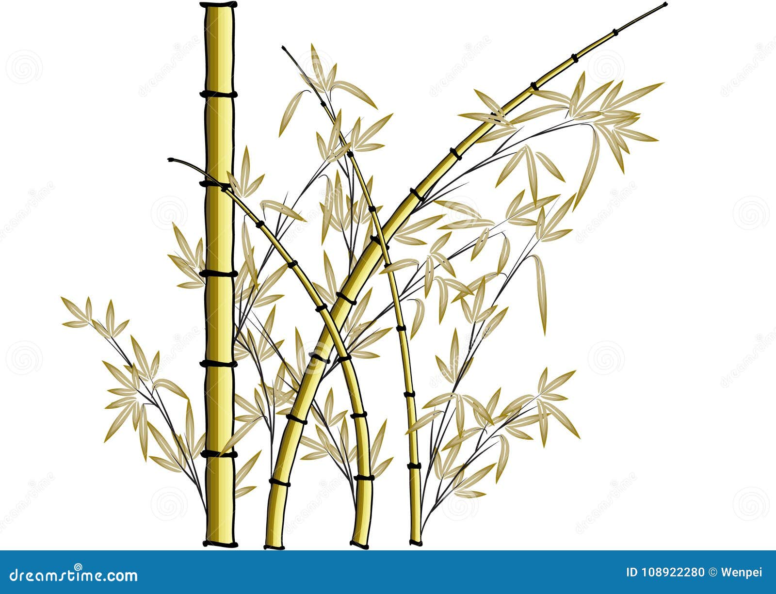 Bamboo tree design vector stock vector. Illustration of tree - 108922280