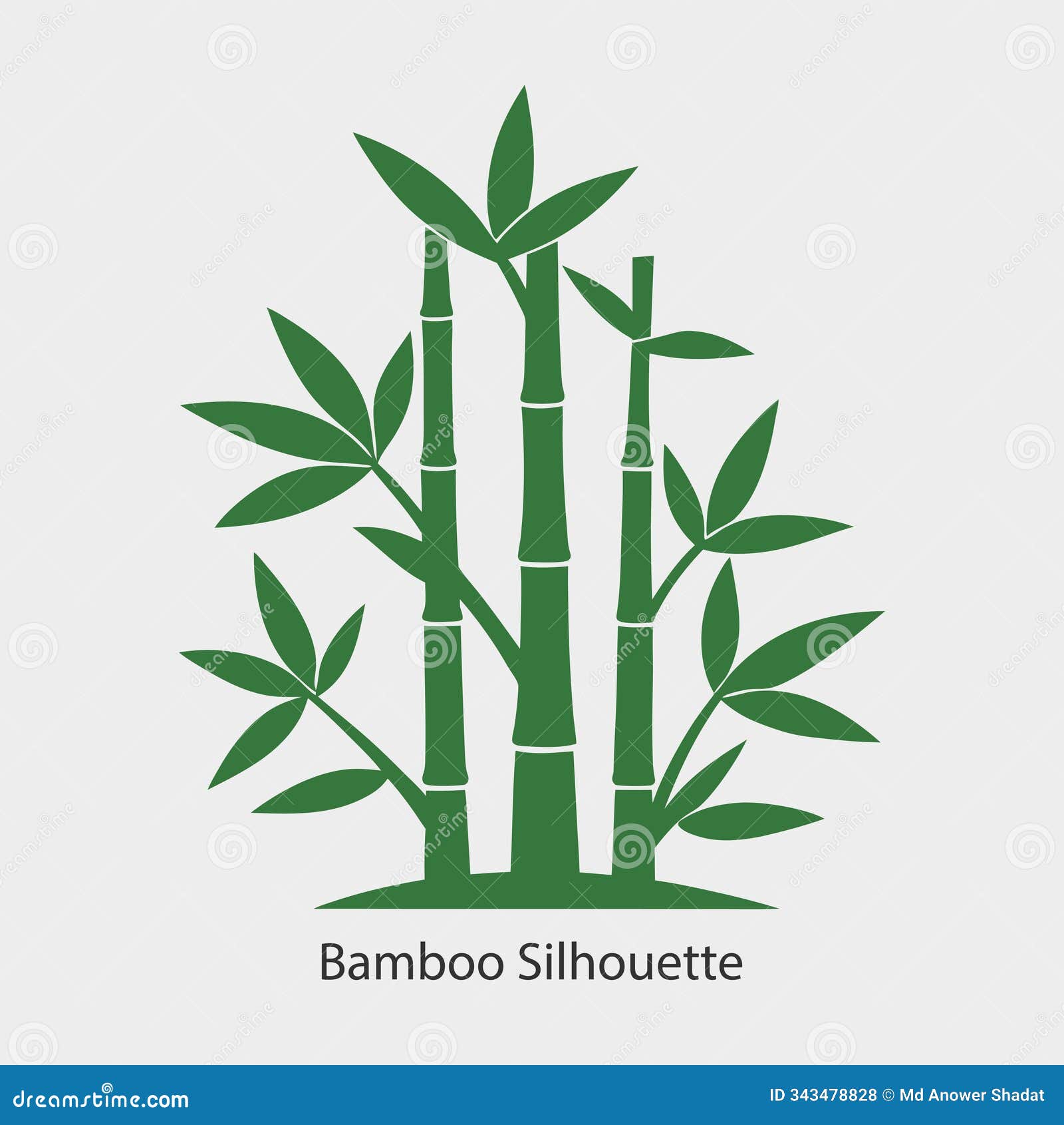 Bamboo trees silhouette stock vector. Illustration of japanese - 343478828