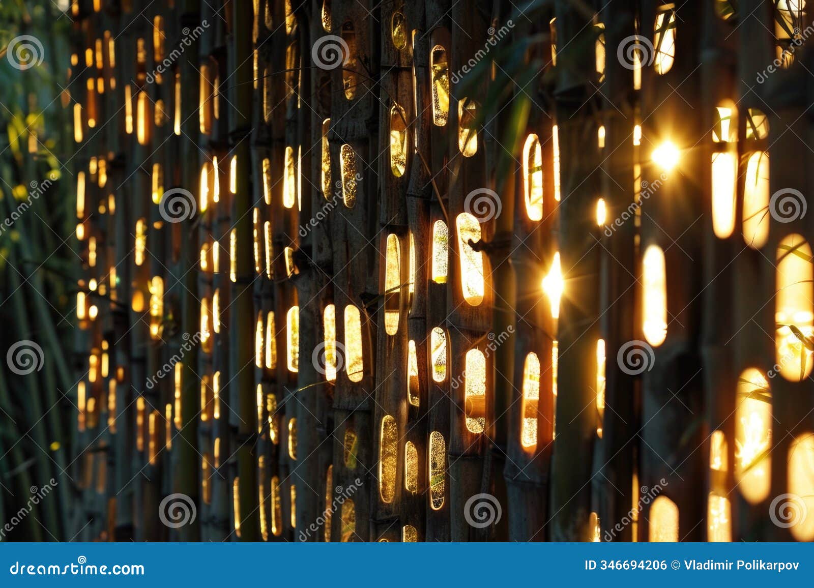 A Bamboo Tree with Sunlight Shining through Its Windows, Ideal for ...