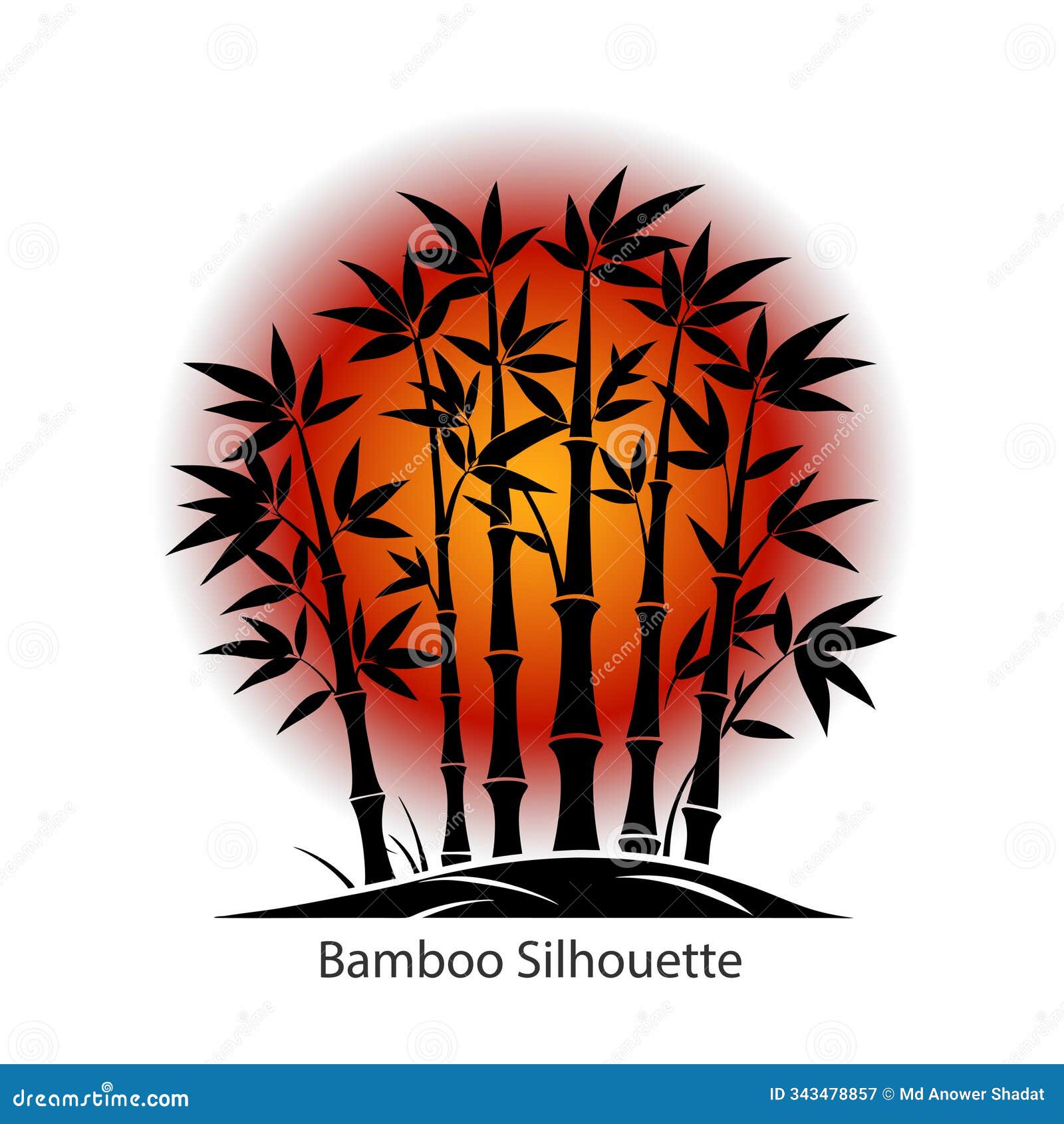 Bamboo trees silhouette stock vector. Illustration of bamboo - 343478857