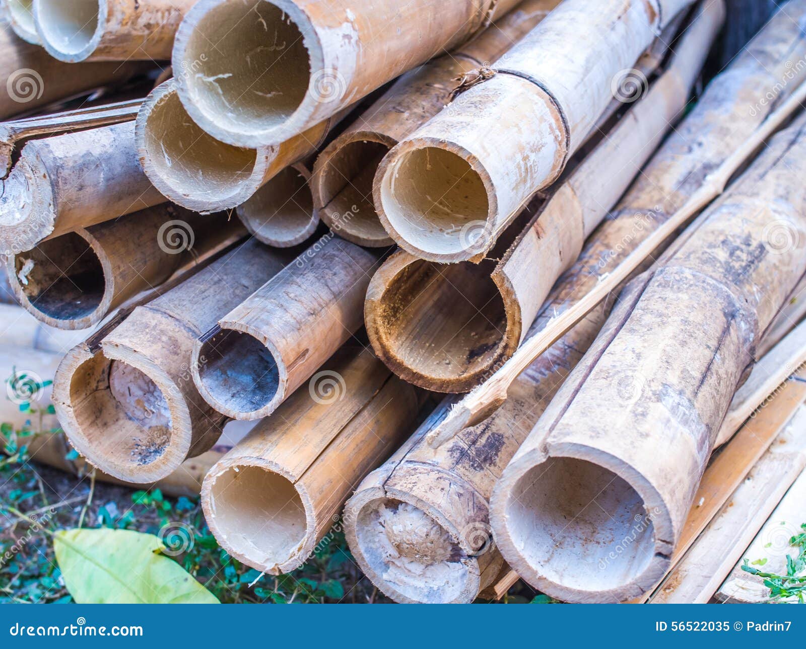 Bamboo tube stock image. Image of wall, construction - 56522035