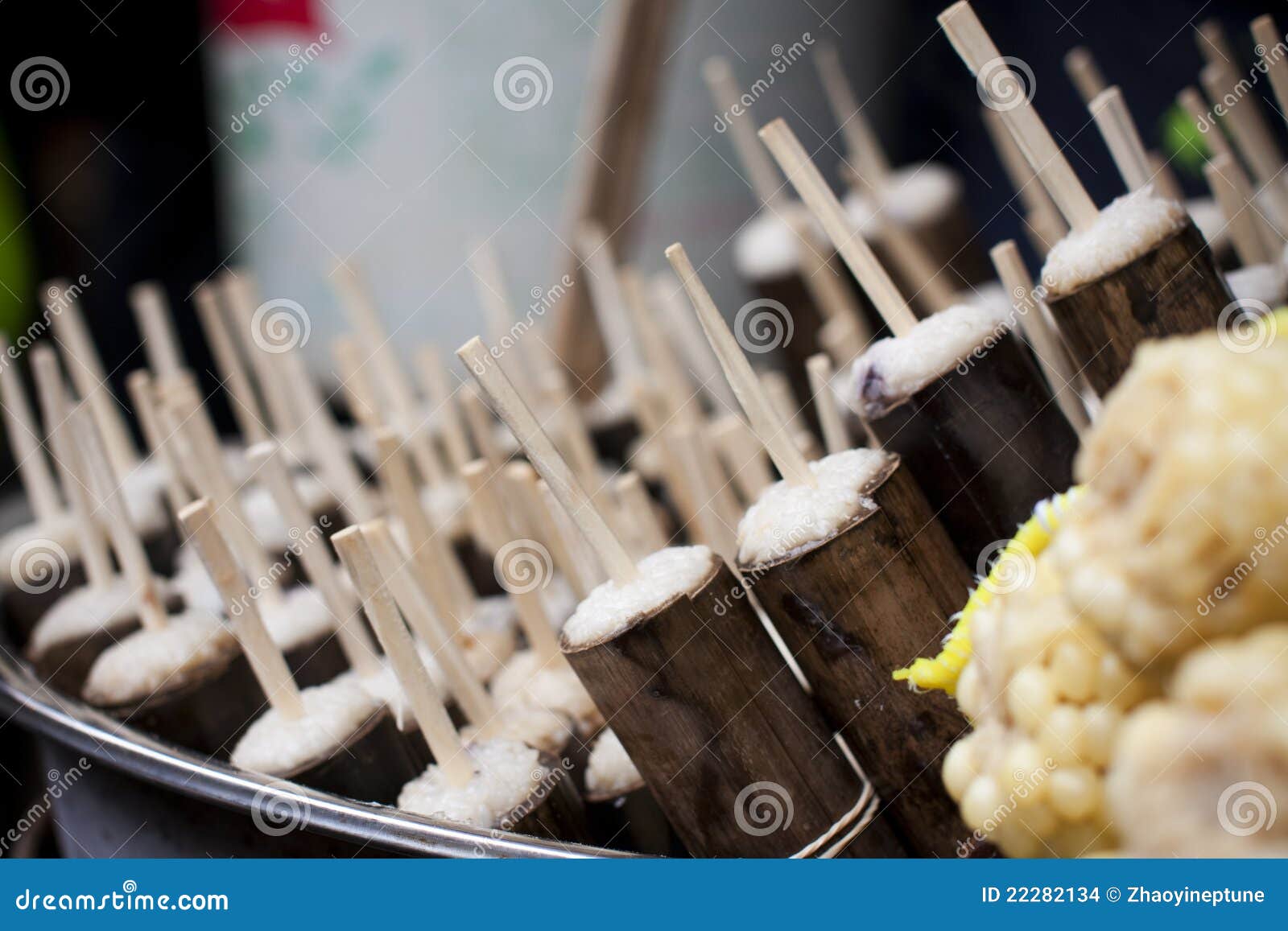 Bamboo Tube Rice stock photo. Image of food, dish, braize - 22282134