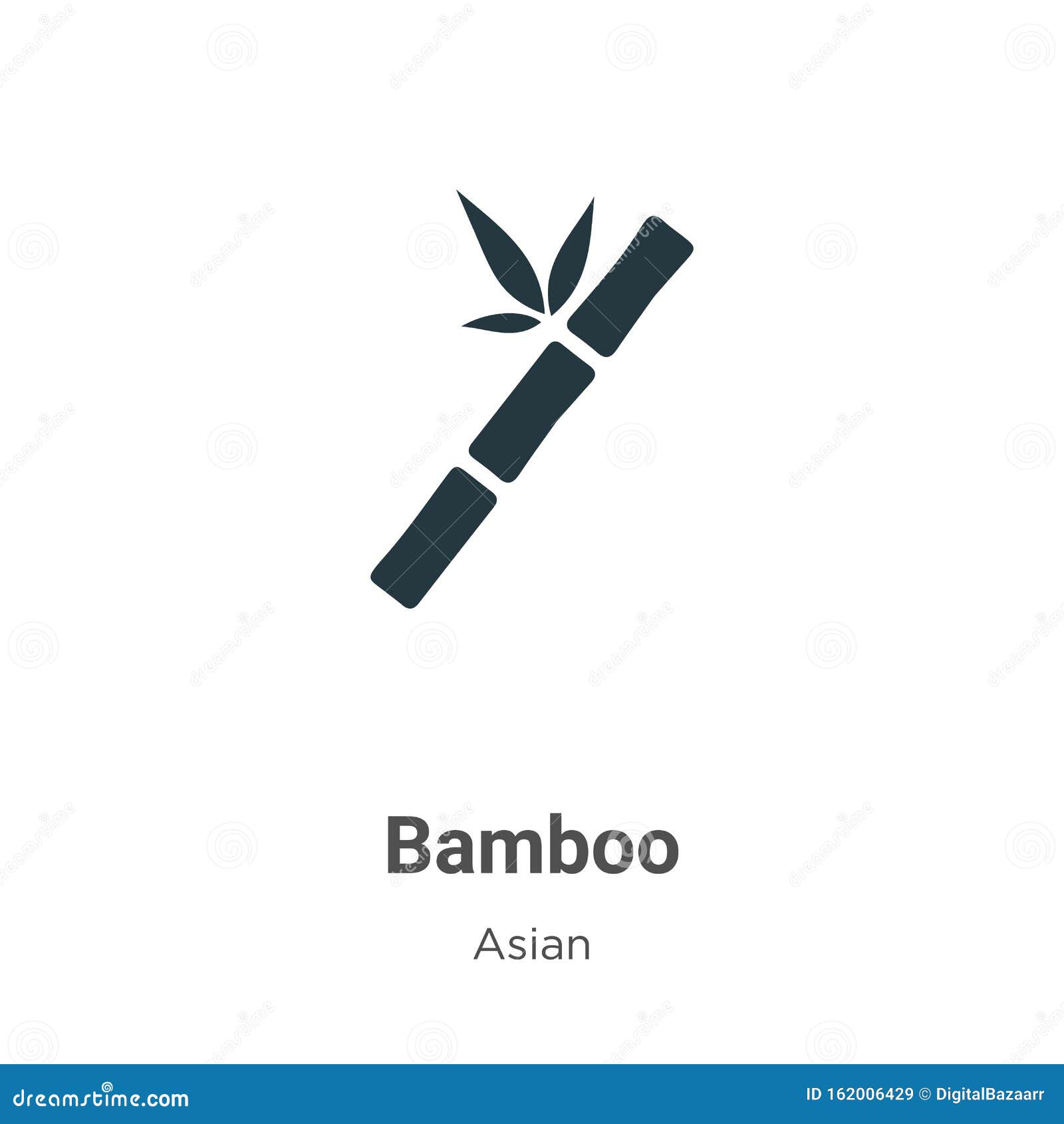 Bamboo Vector Icon on White Background. Flat Vector Bamboo Icon Symbol ...