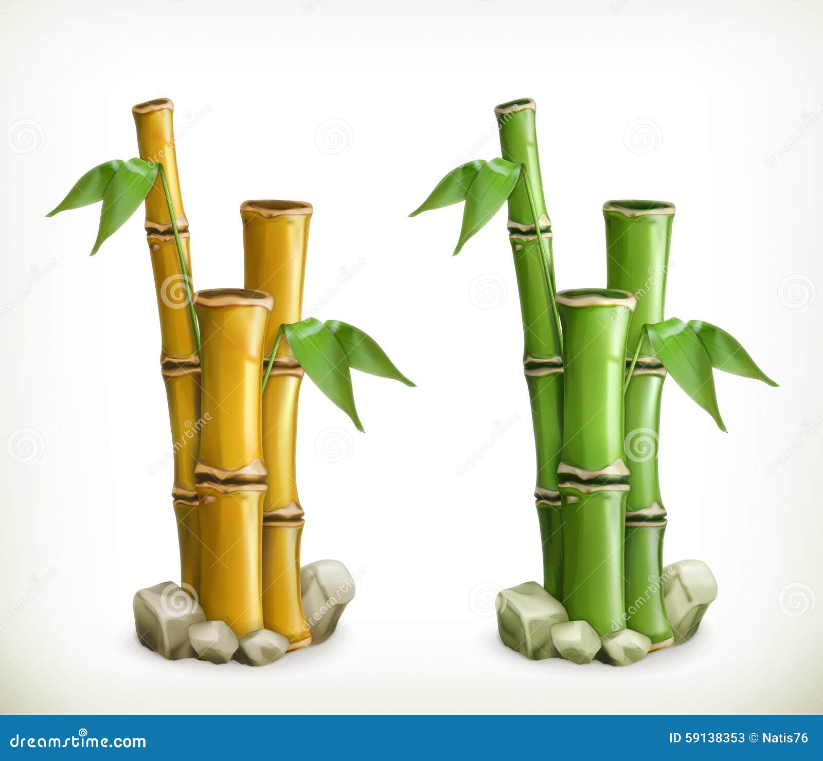Bamboo vector icons stock vector. Illustration of beauty - 59138353