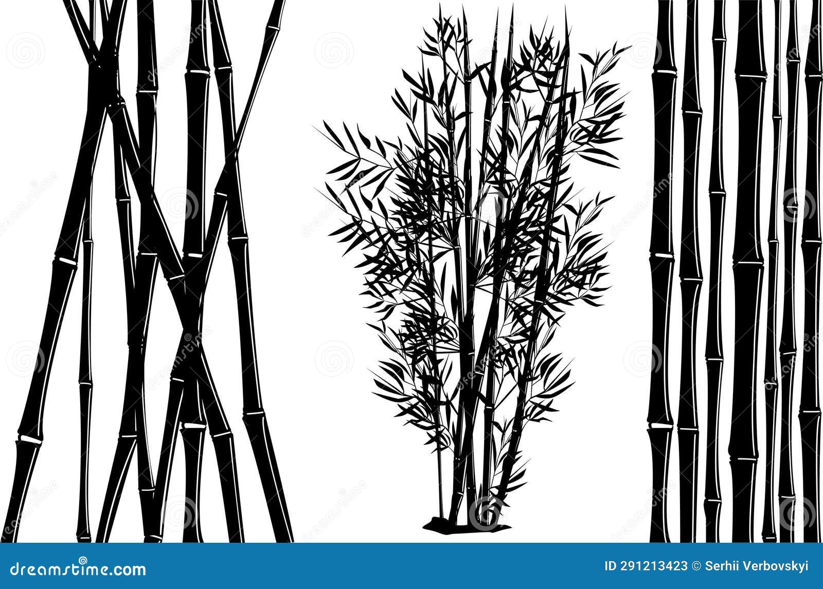 Bamboo vector illustration stock illustration. Illustration of tree ...