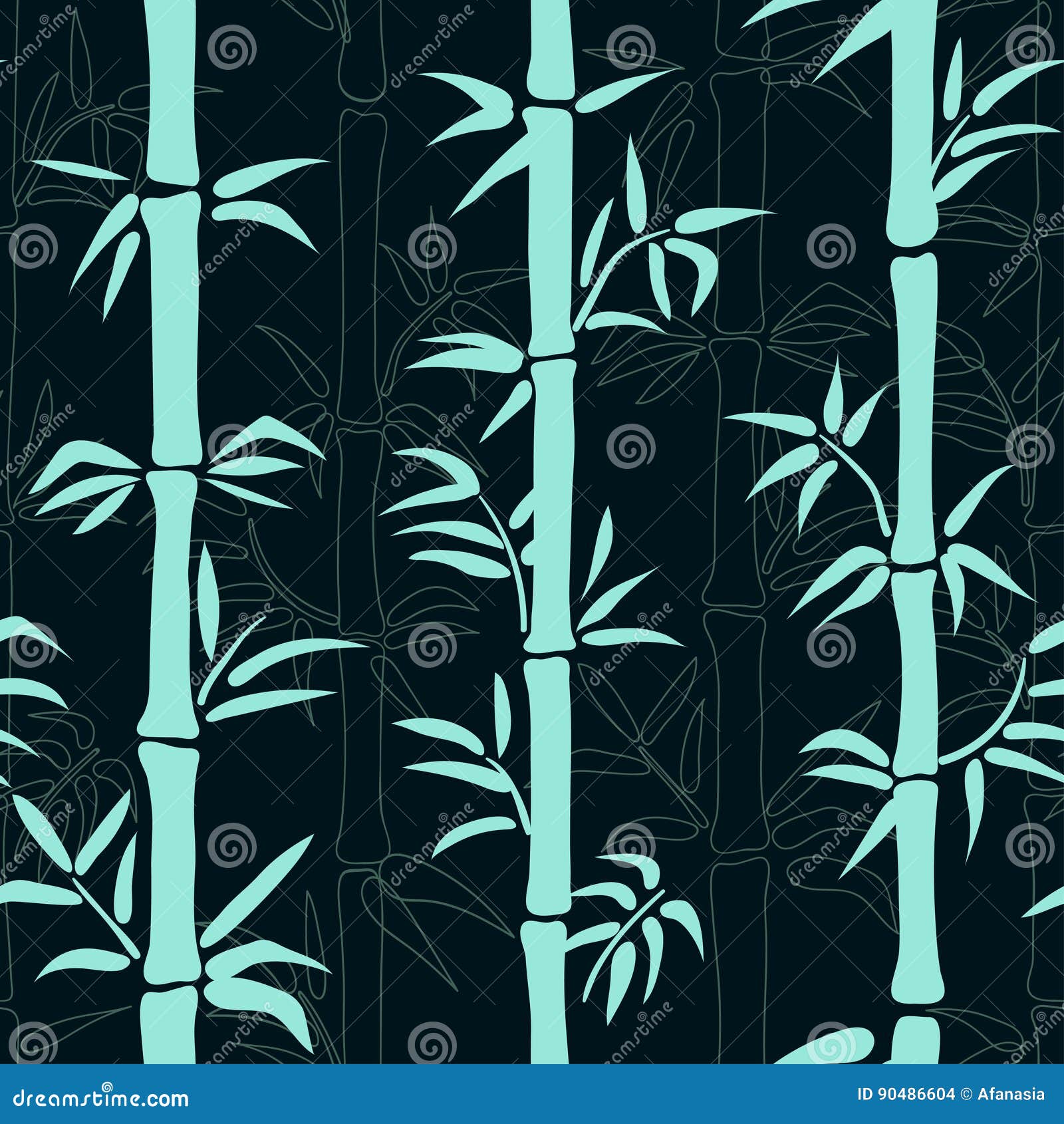 Bamboo vector pattern. stock vector. Illustration of japan - 90486604