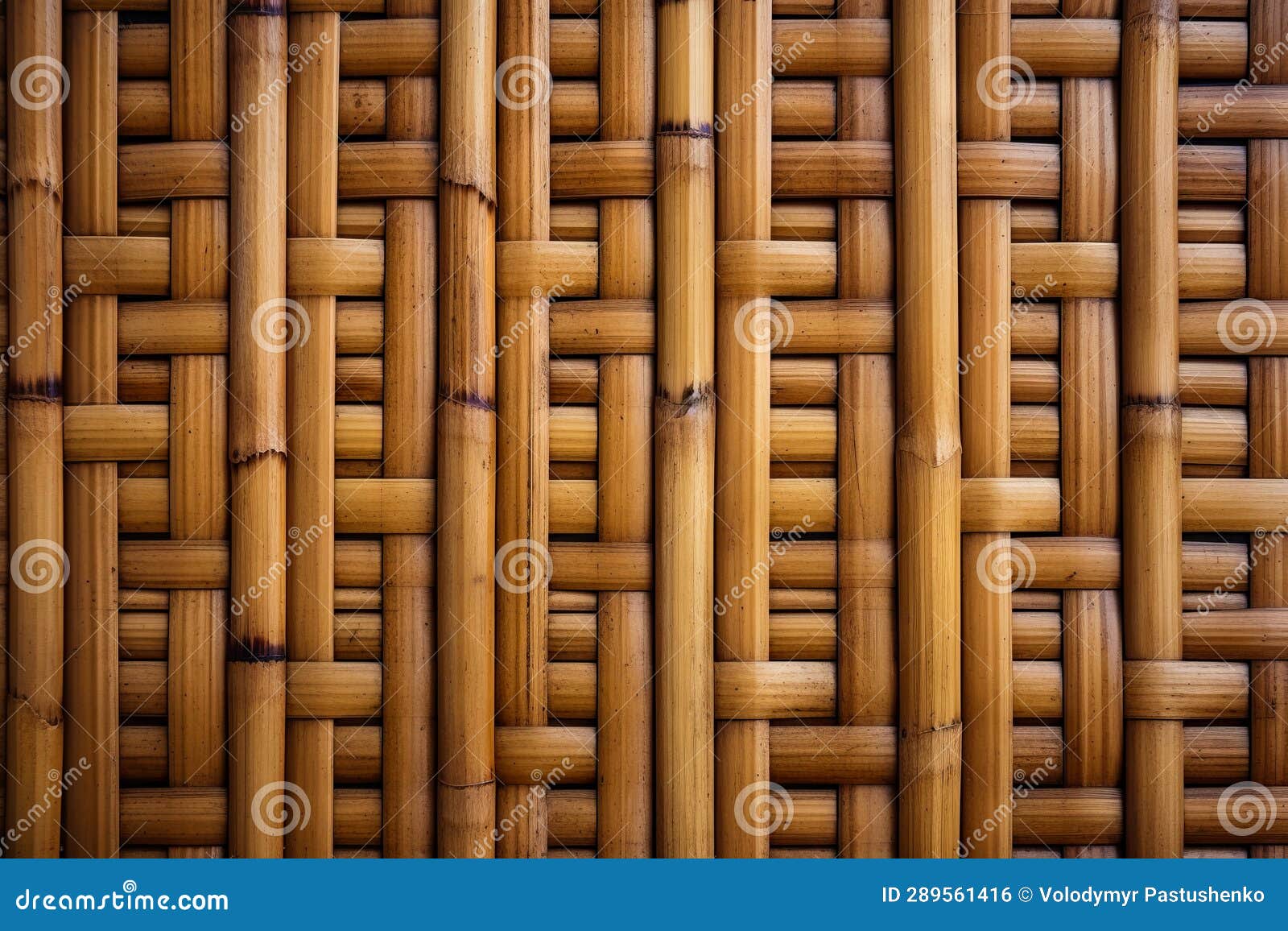 Bamboo Wall with Pattern of Small Squares of Bamboo. Generative AI ...