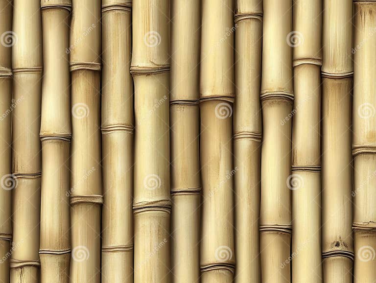 Bamboo Wall Seamless Pattern - Natural Texture Background Stock ...