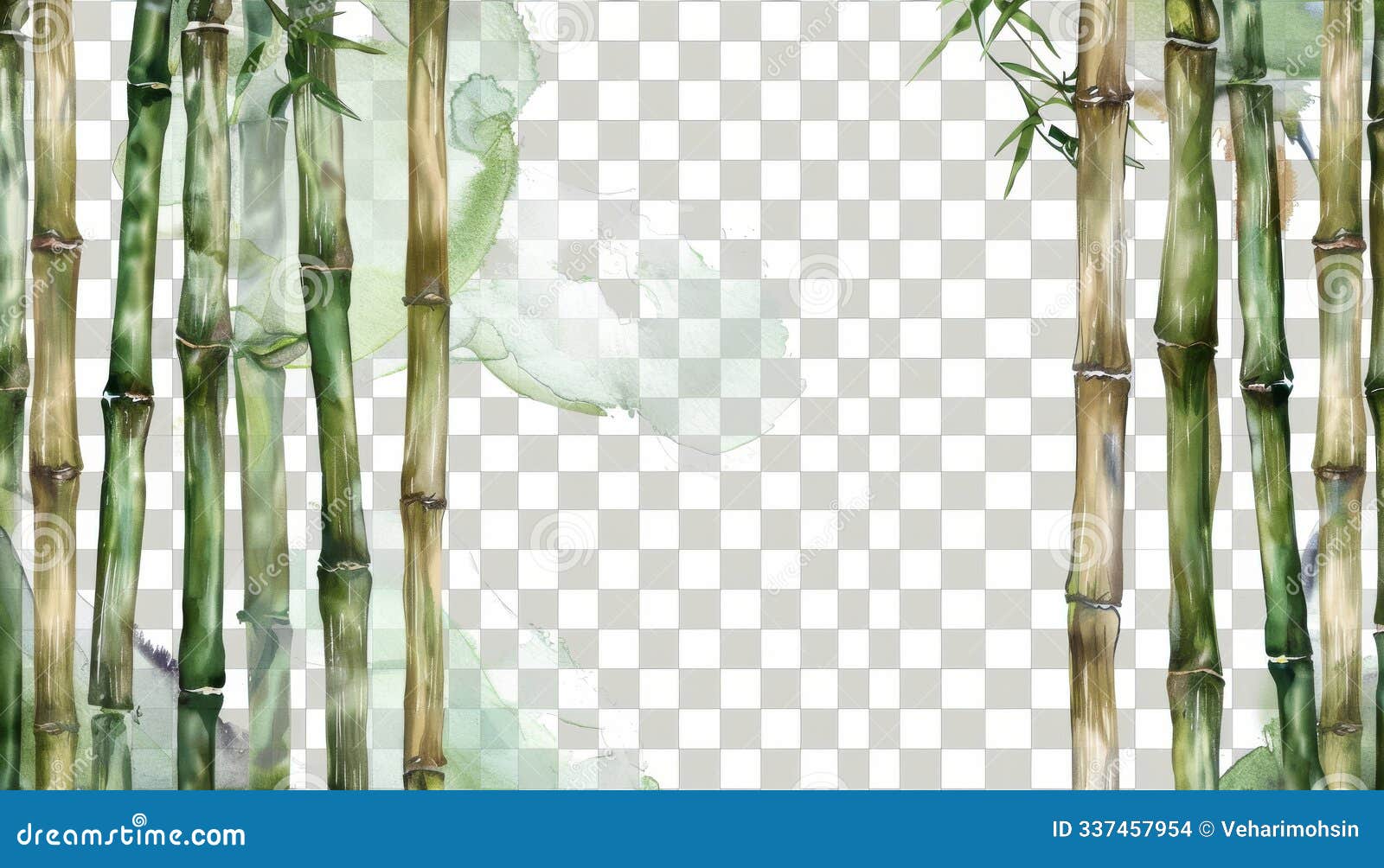 Bamboo Water Color Transparent Background Royalty-Free Stock ...