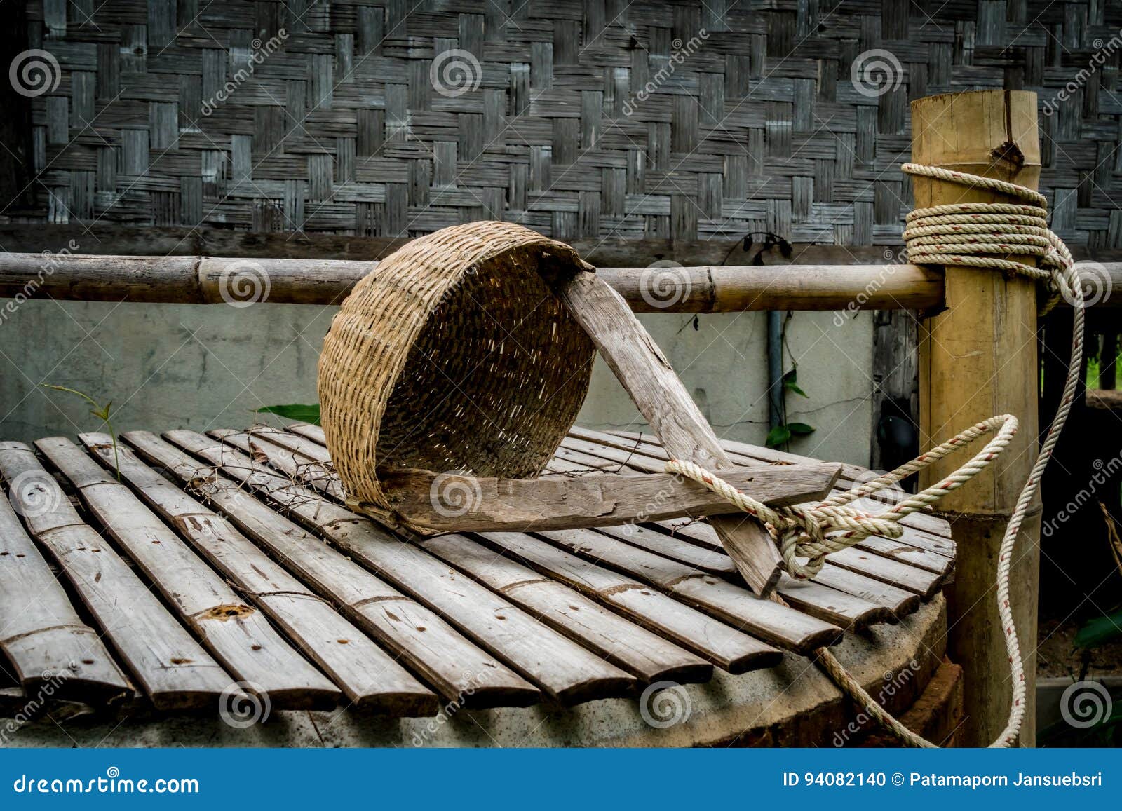 Bamboo water dipper stock photo. Image of dipper, bamboo - 94082140