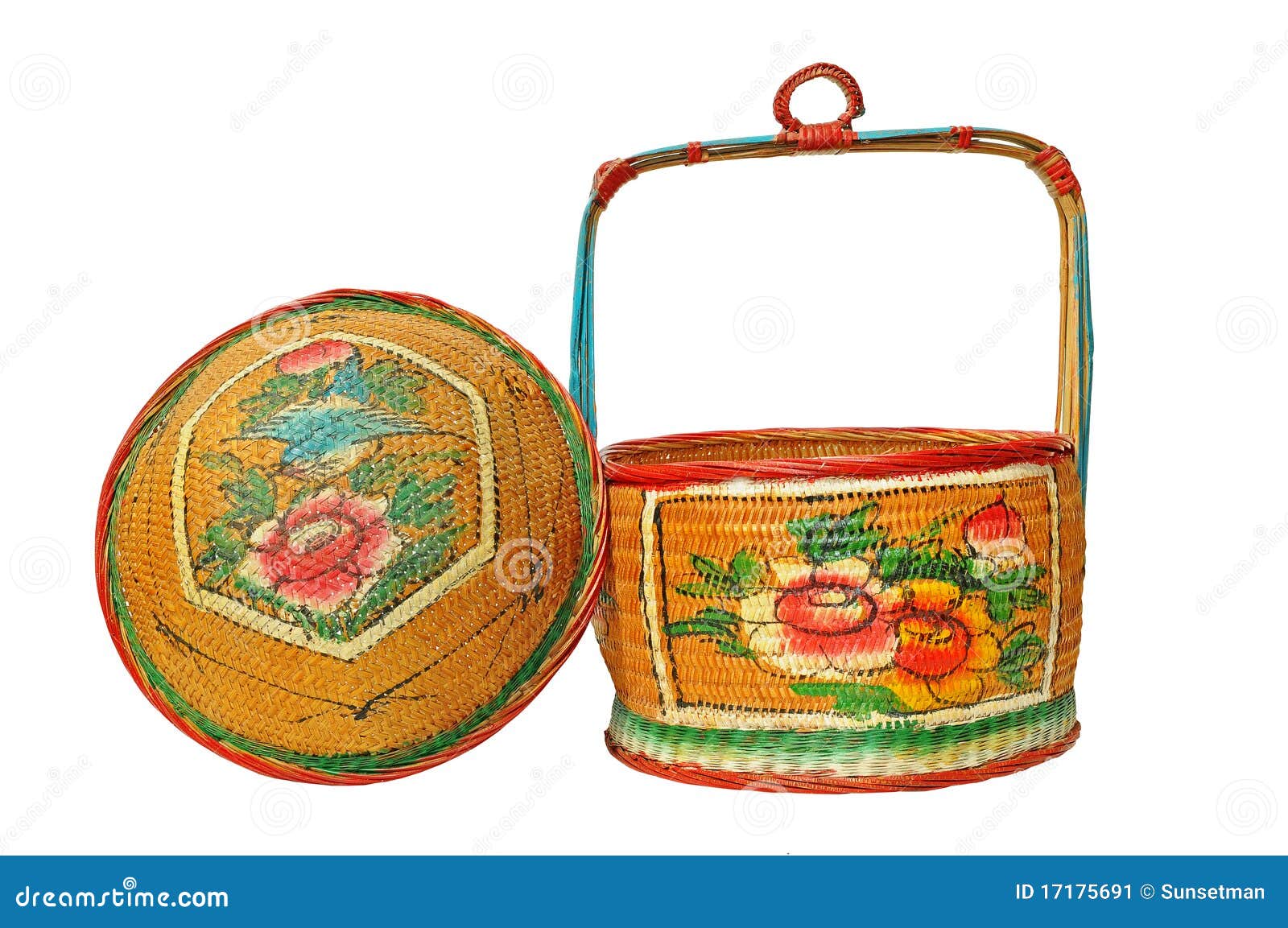 Bamboo Weaved Basket stock image. Image of carry, intricate - 17175691