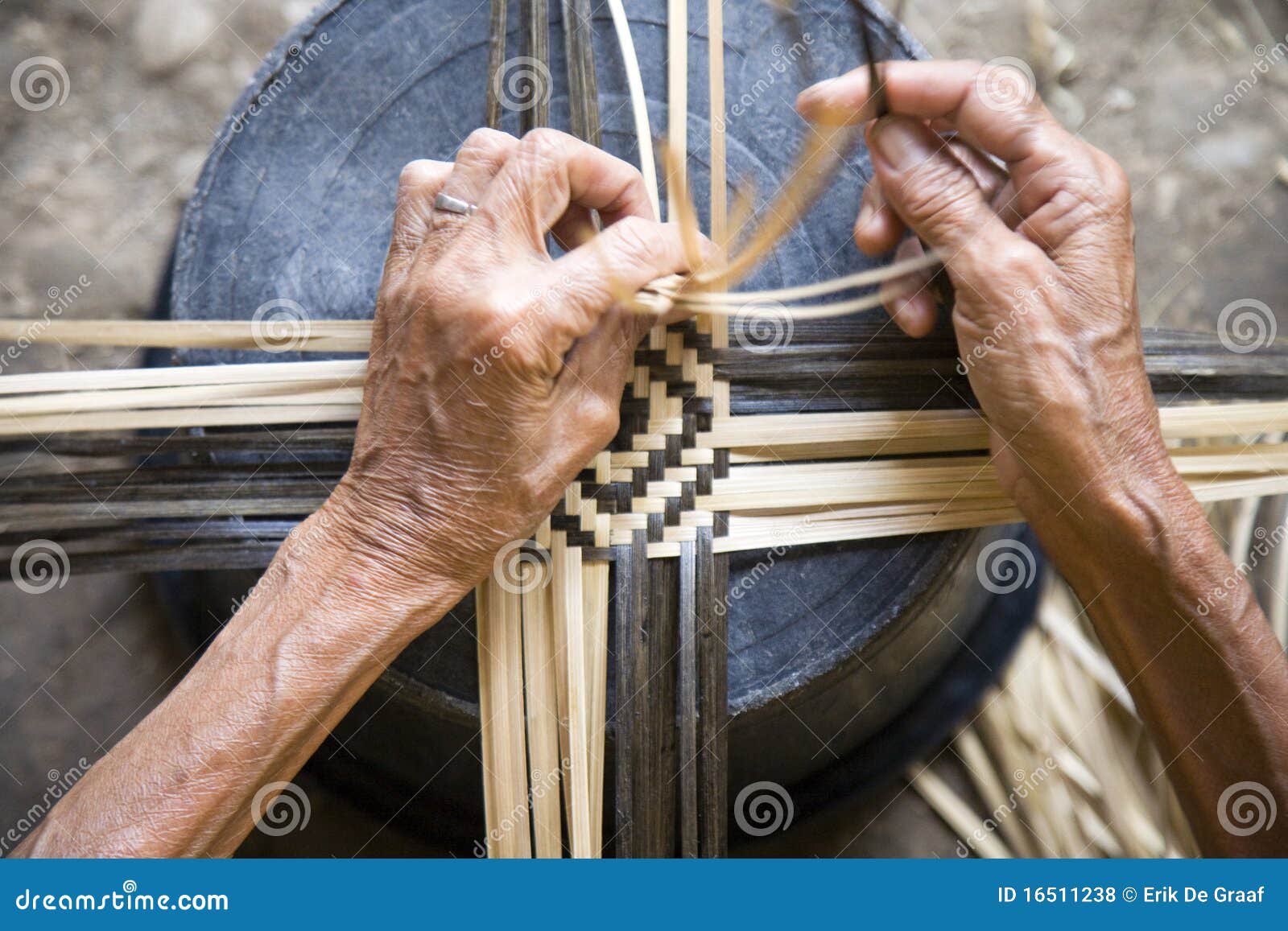 Old Bamboo Weaving Pattern, Woven Rattan Mat Texture For Background And ...