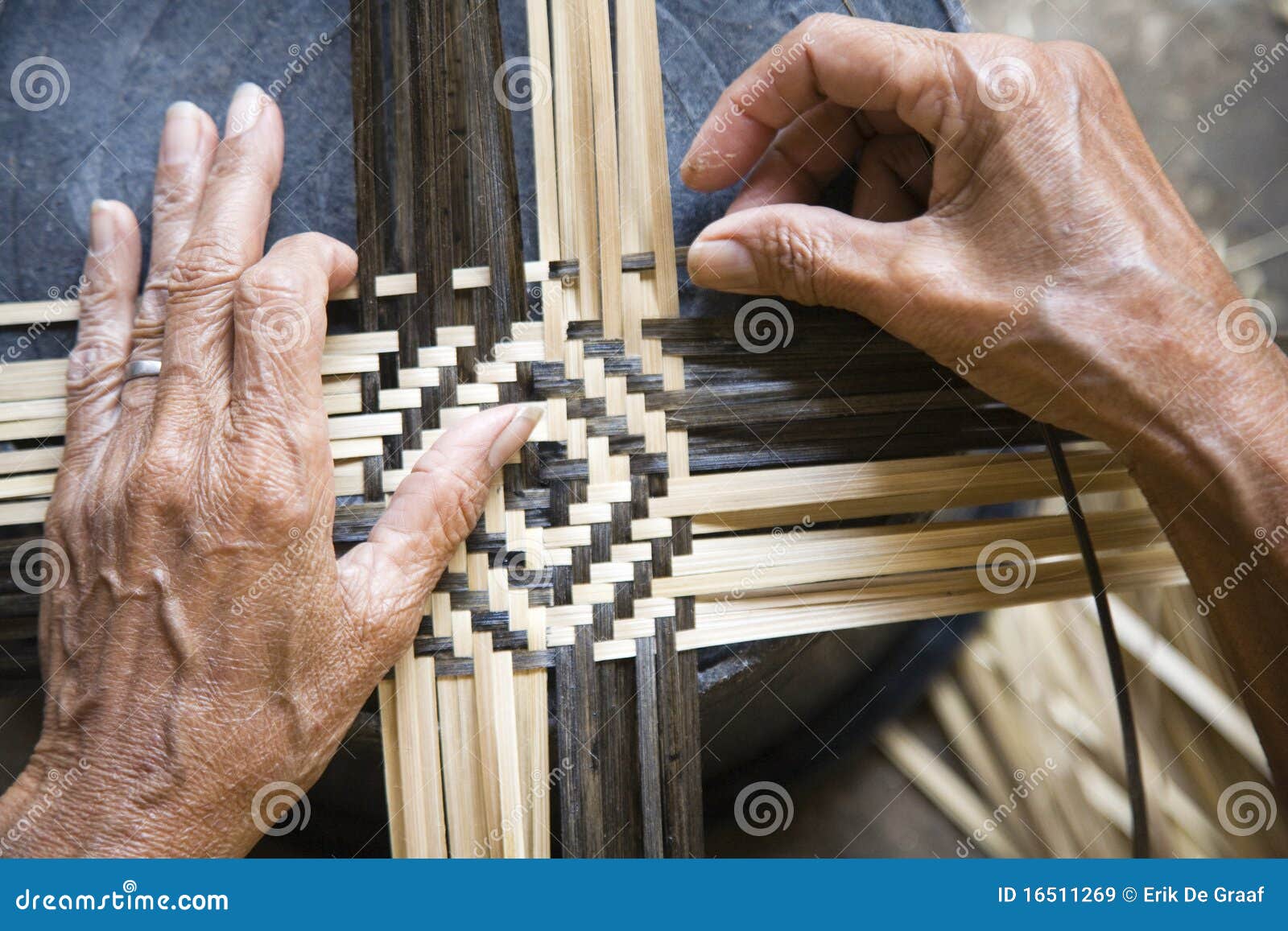 Old Bamboo Weaving Pattern, Woven Rattan Mat Texture For Background And ...