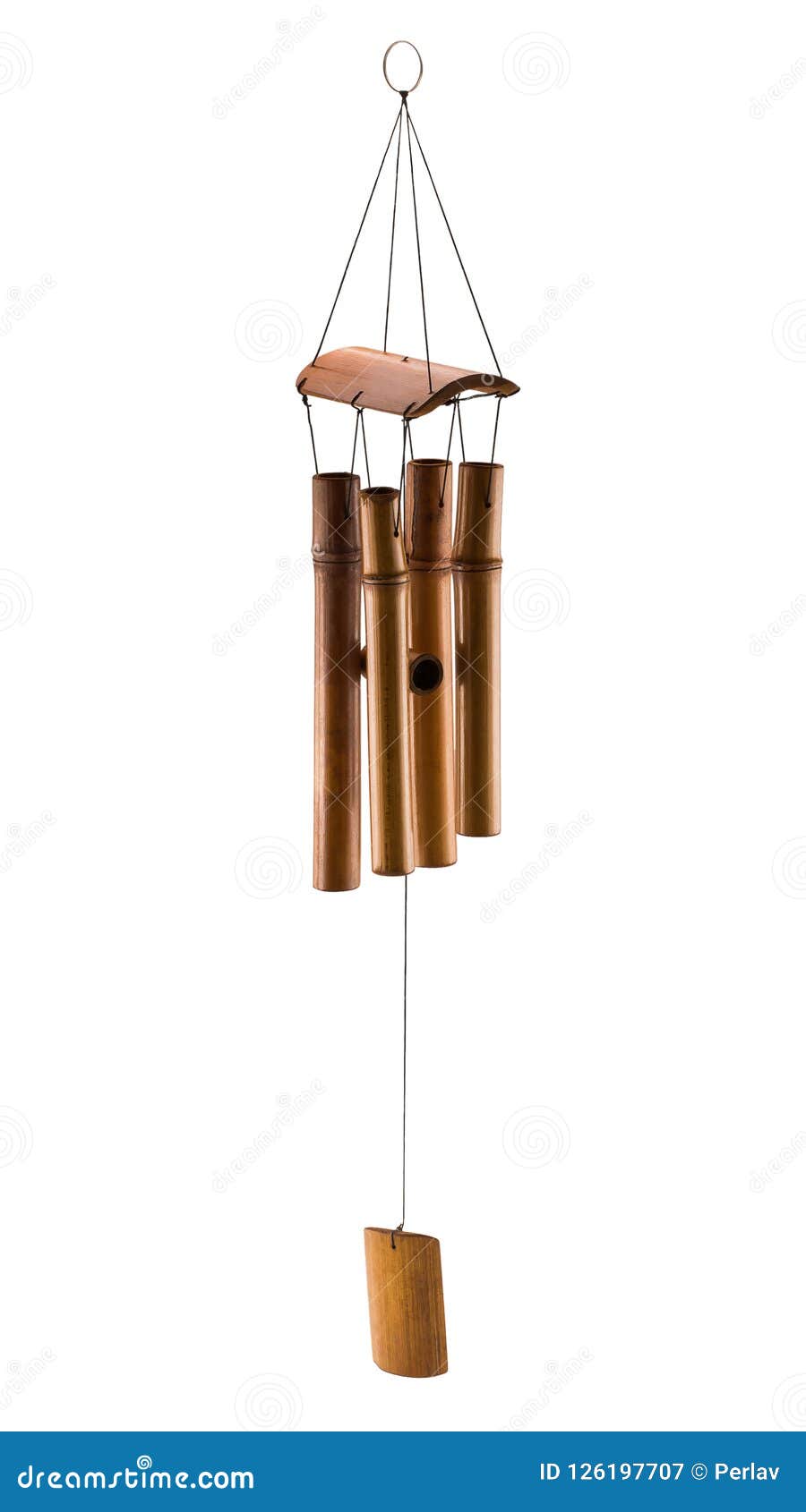 Bamboo Wind Instrument Indian Flute On White Background Stock Photo ...