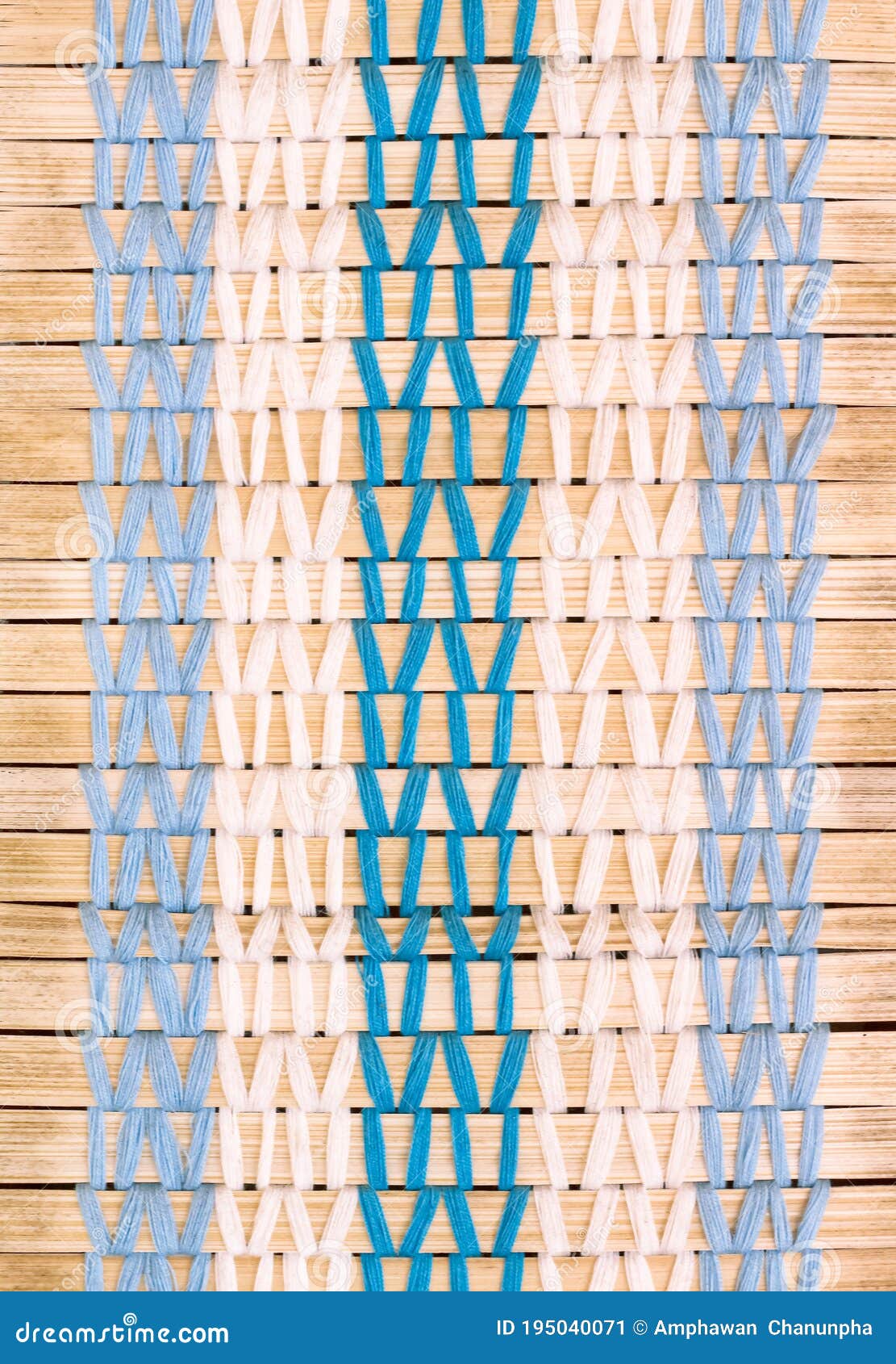 Bamboo Wood Texture With Thread Weaving Patterns Blue White Brown ...