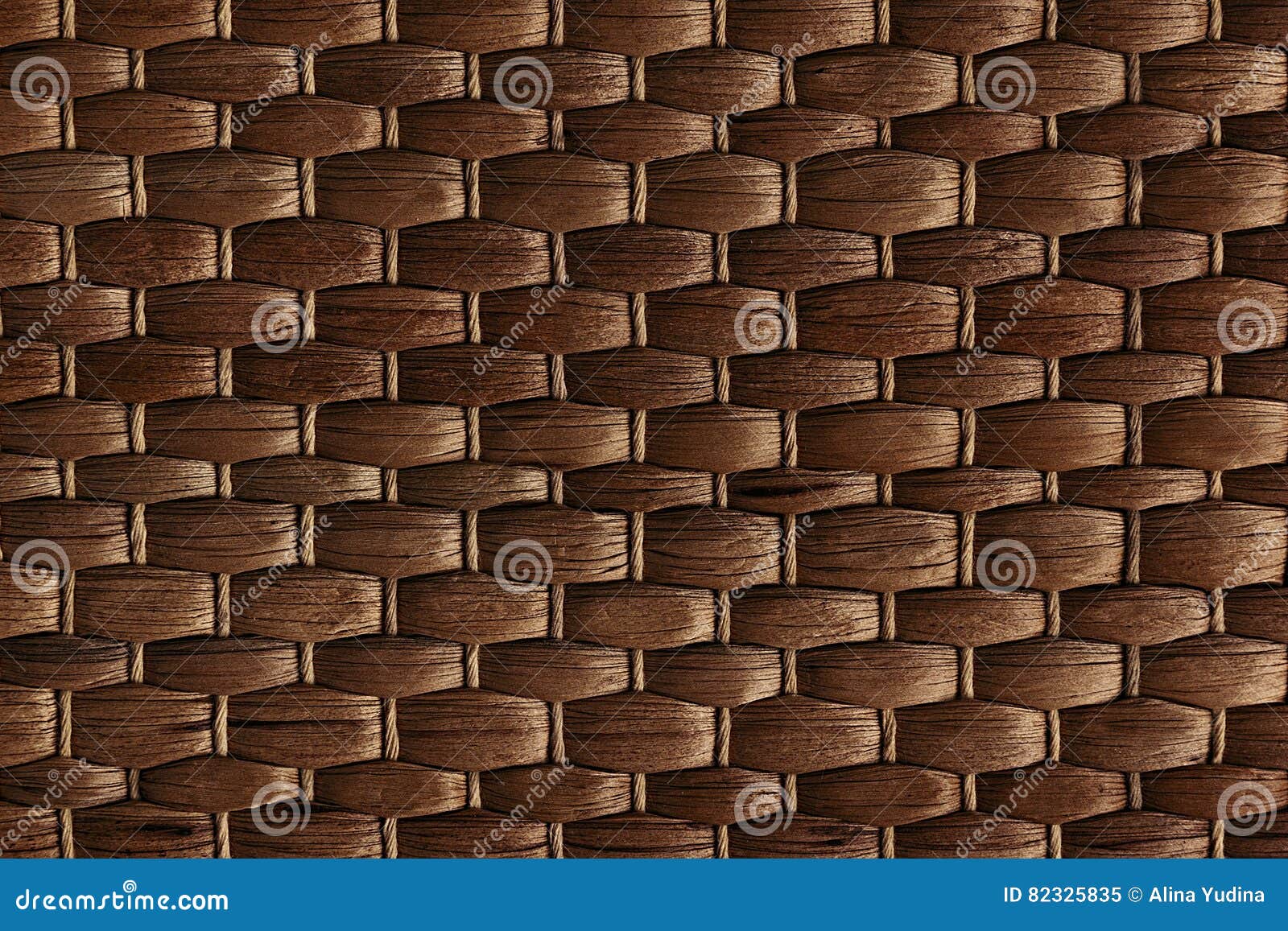 Bamboo Woven Brown Mat Handmade Background. Wicker Wood Texture Stock ...