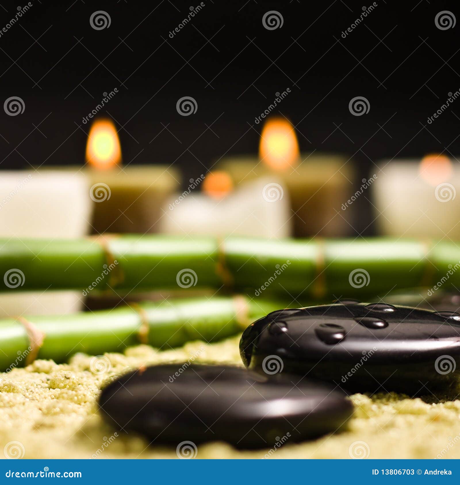 Bamboo and zen stones stock image. Image of healthy, east - 13806703