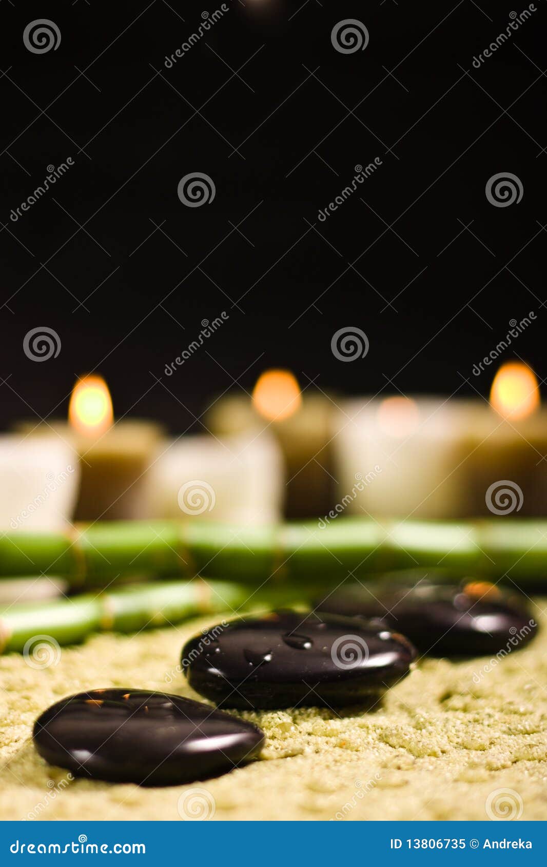 Bamboo and zen stones stock image. Image of flora, leaf - 13806735