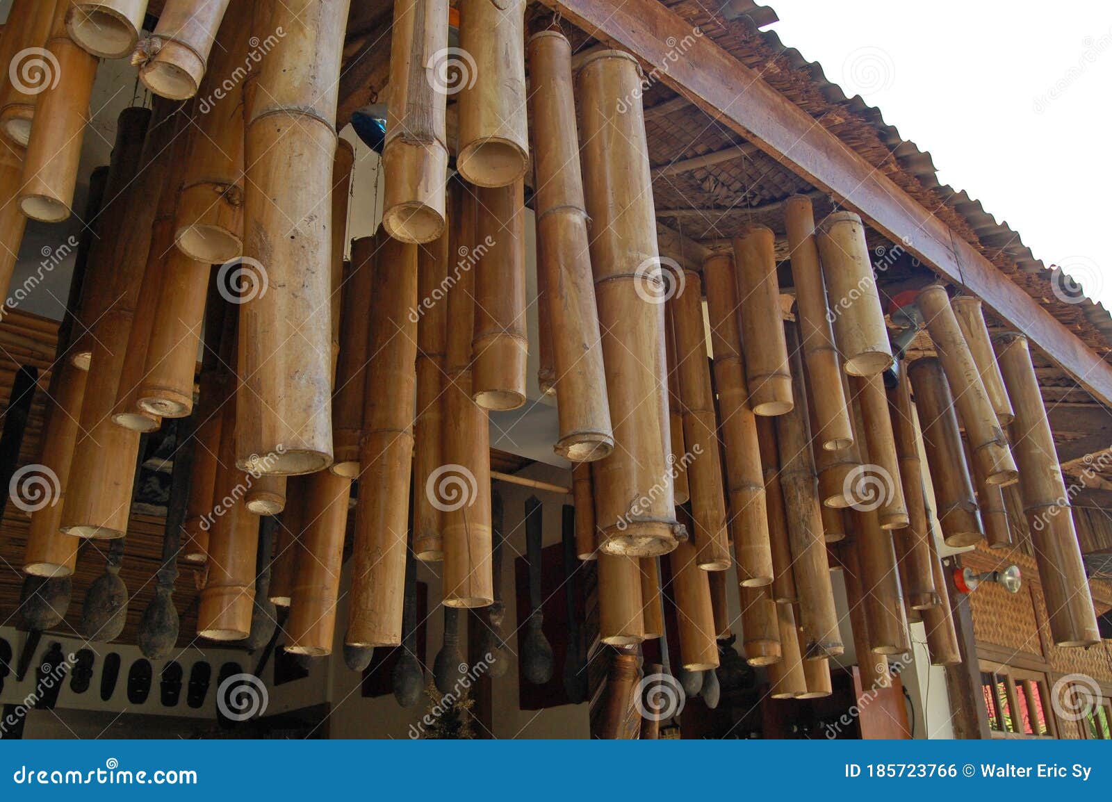 Bamboos Hanging on the Ceiling Decor Stock Photo - Image of hang ...