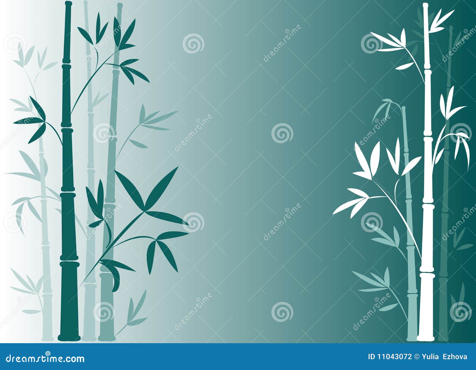 Bambu azul ilustração do vetor. Ilustração de planta - 11043072