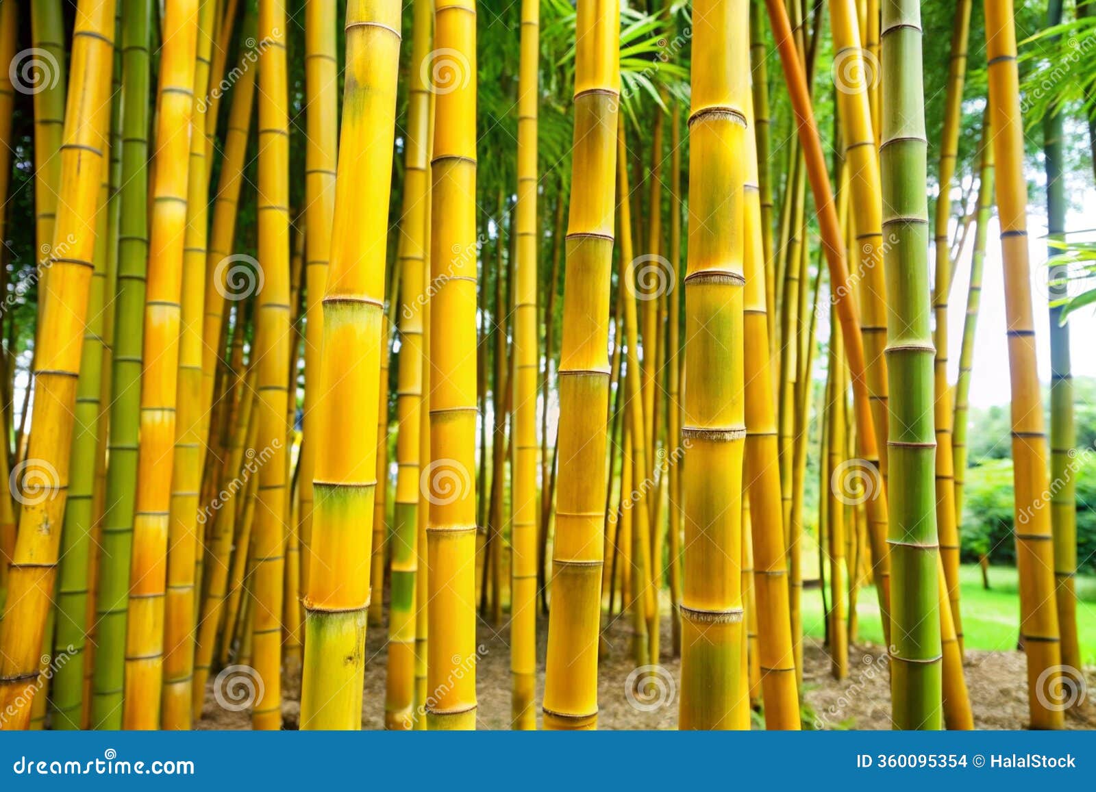 Bambu Kuning Bamboo Cultivated Plant Stock Illustration - Illustration ...