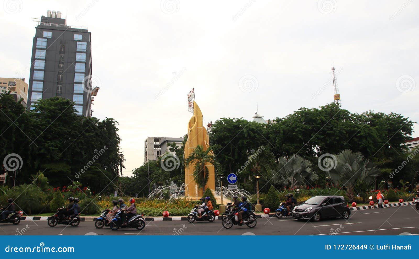 The Bambu Runcing Monument Spiky Bamboo in the City of Surabaya ...