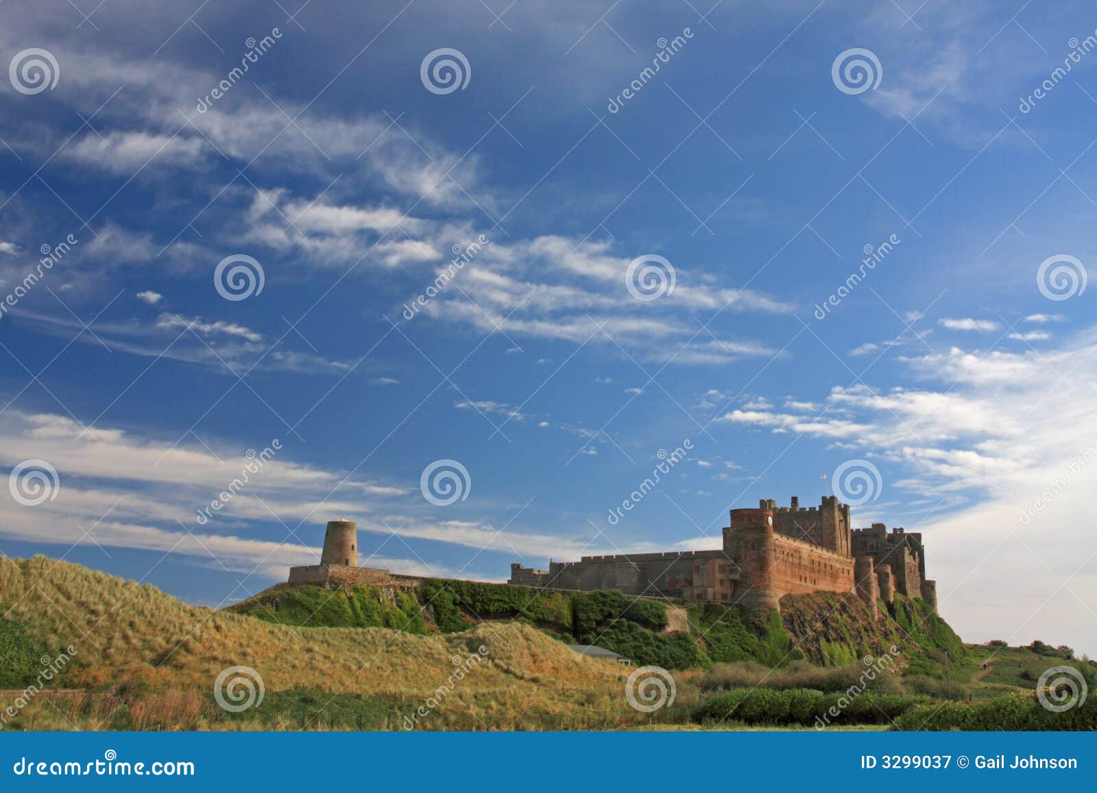 Bamburgh Castle stock image. Image of beautiful, skies - 3299037