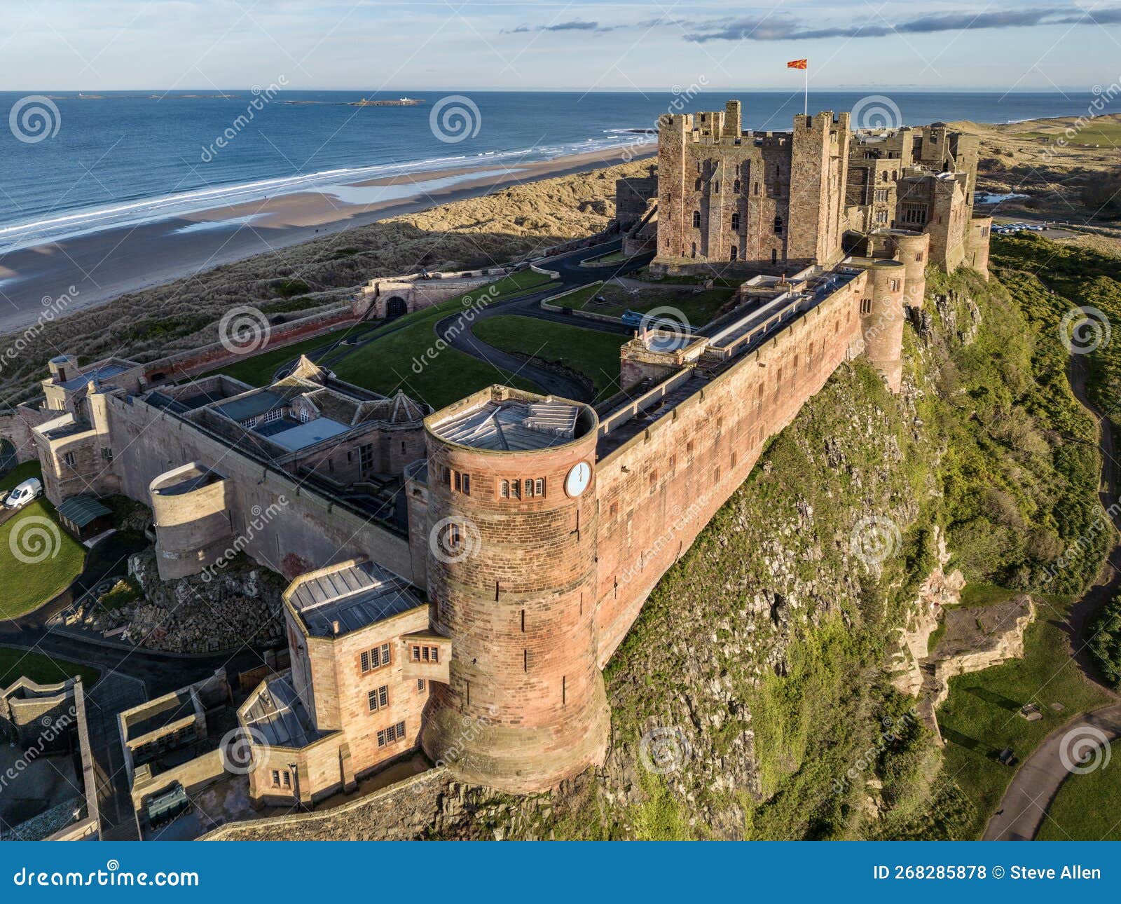 Bamburgh Castle - Northumberland - England Stock Photo - Image of ...