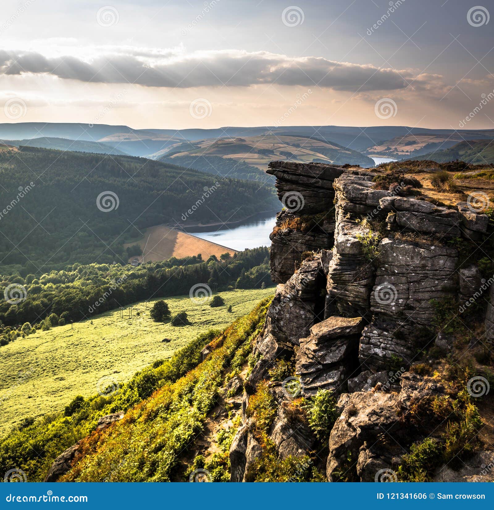 Bamford Edge - Peak District Bamford Stock Photo - Image of river ...