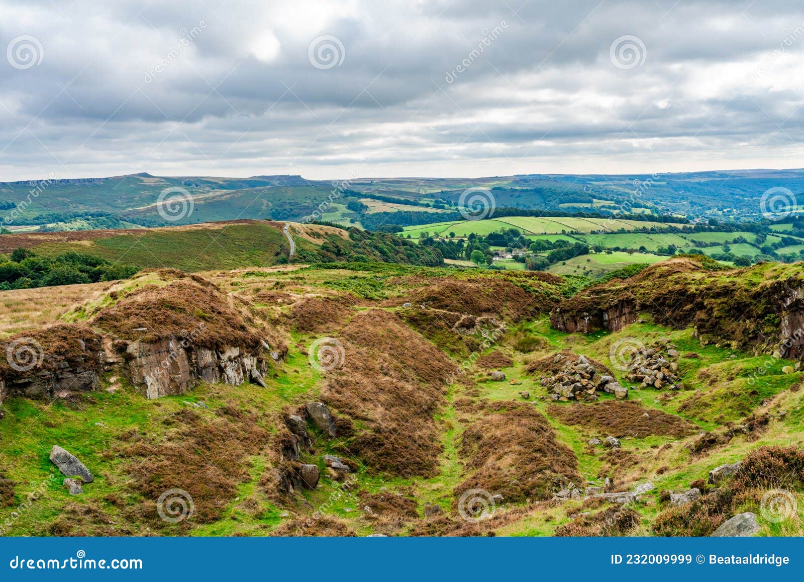 Bamford Edge stock image. Image of nature, derwent, hilltop - 232009999