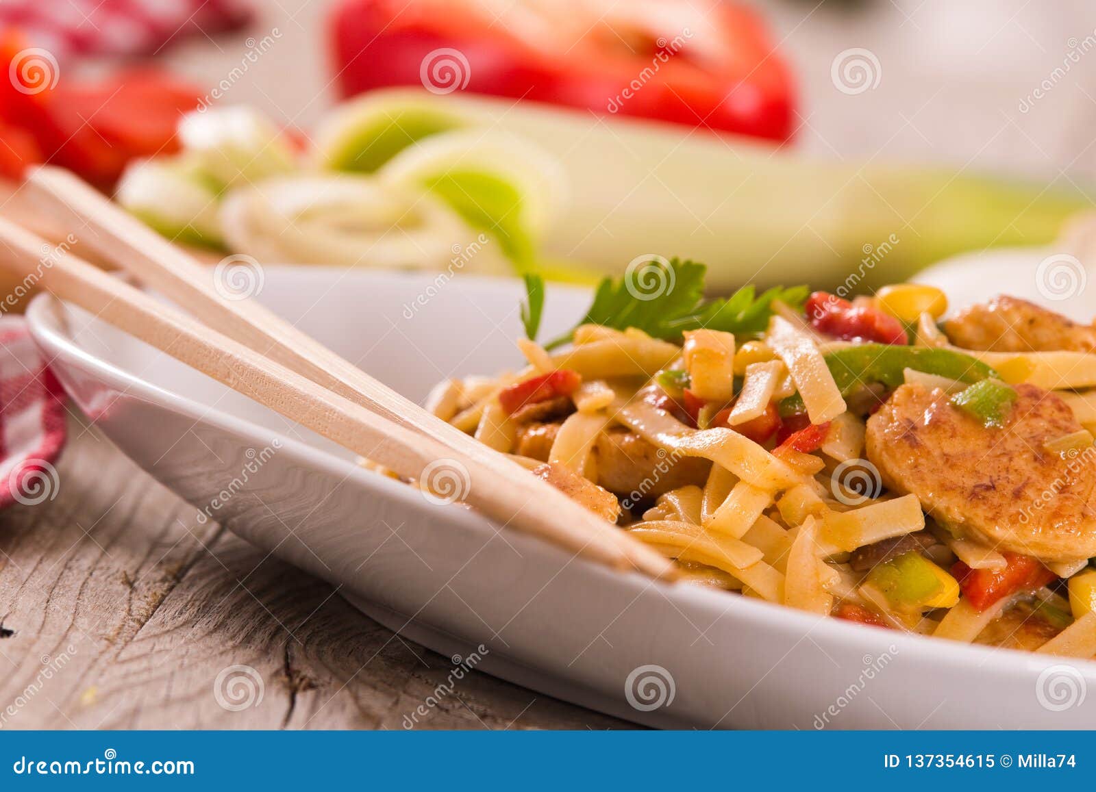 Bami goreng. stock image. Image of cooking, culinary - 137354615